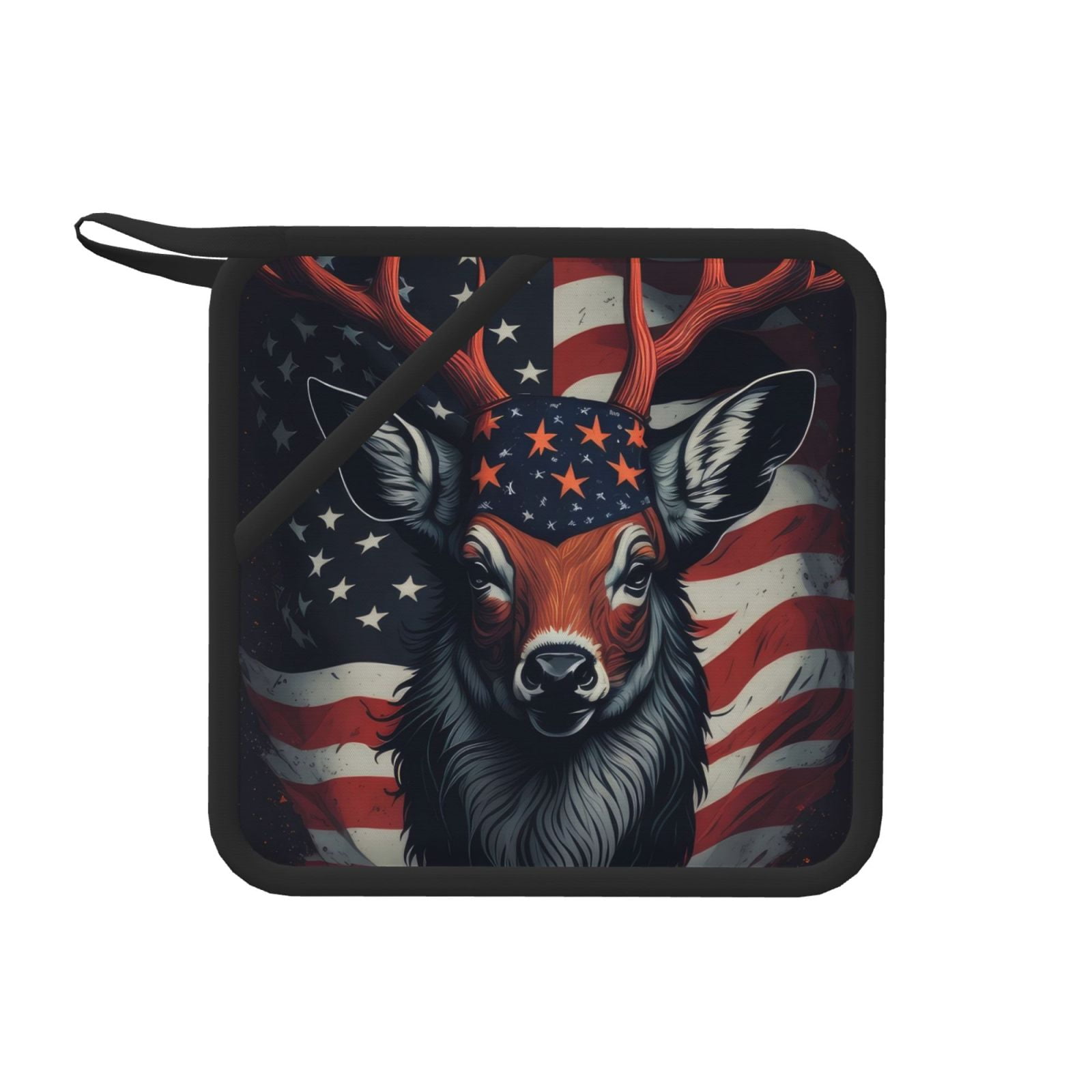 Rocae Modern USA Deer Head for Square Silicone Anti-scalding Mat Trivet ...