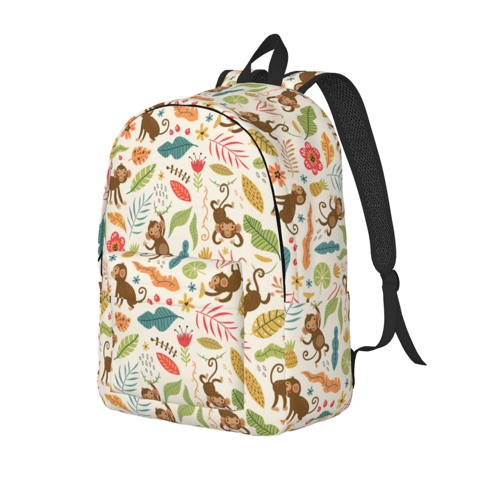 Rocae Monkeys in the Jungle for Canvas College Laptop Backpack for Men ...