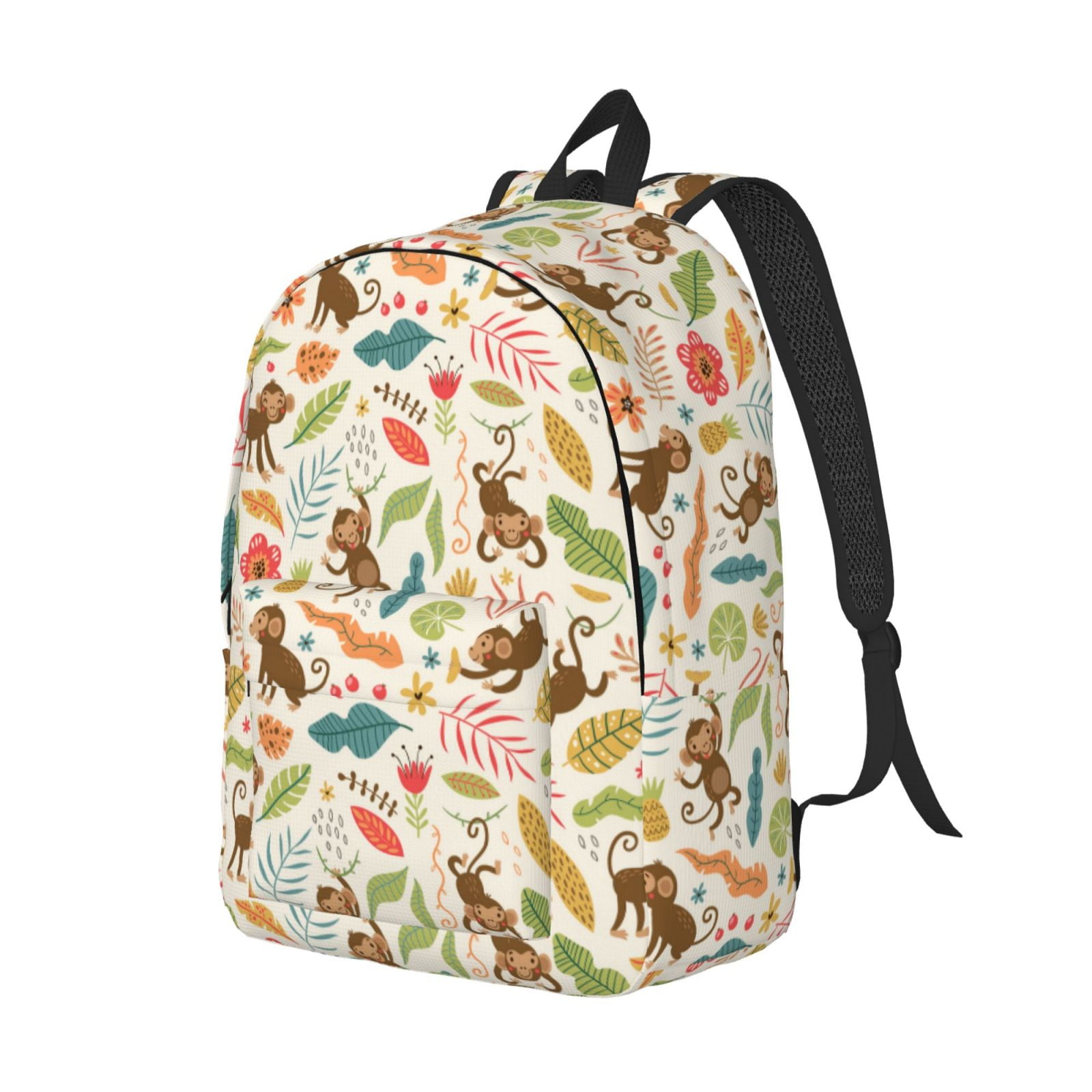 Rocae Monkeys in the Jungle for Durable Canvas Backpack Leisure Large ...