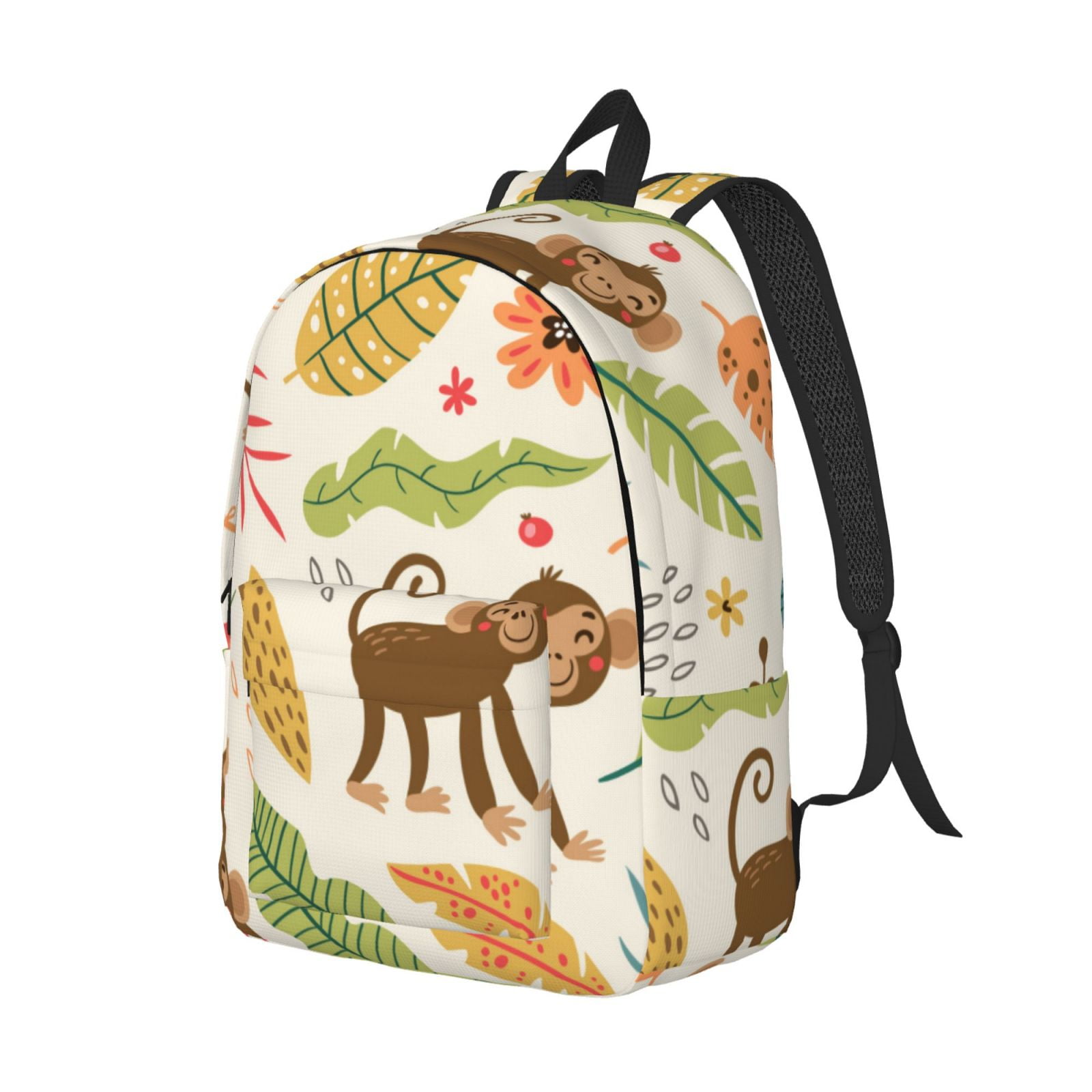 Rocae Monkeys in the Jungle for Durable Canvas Backpack Leisure Large ...