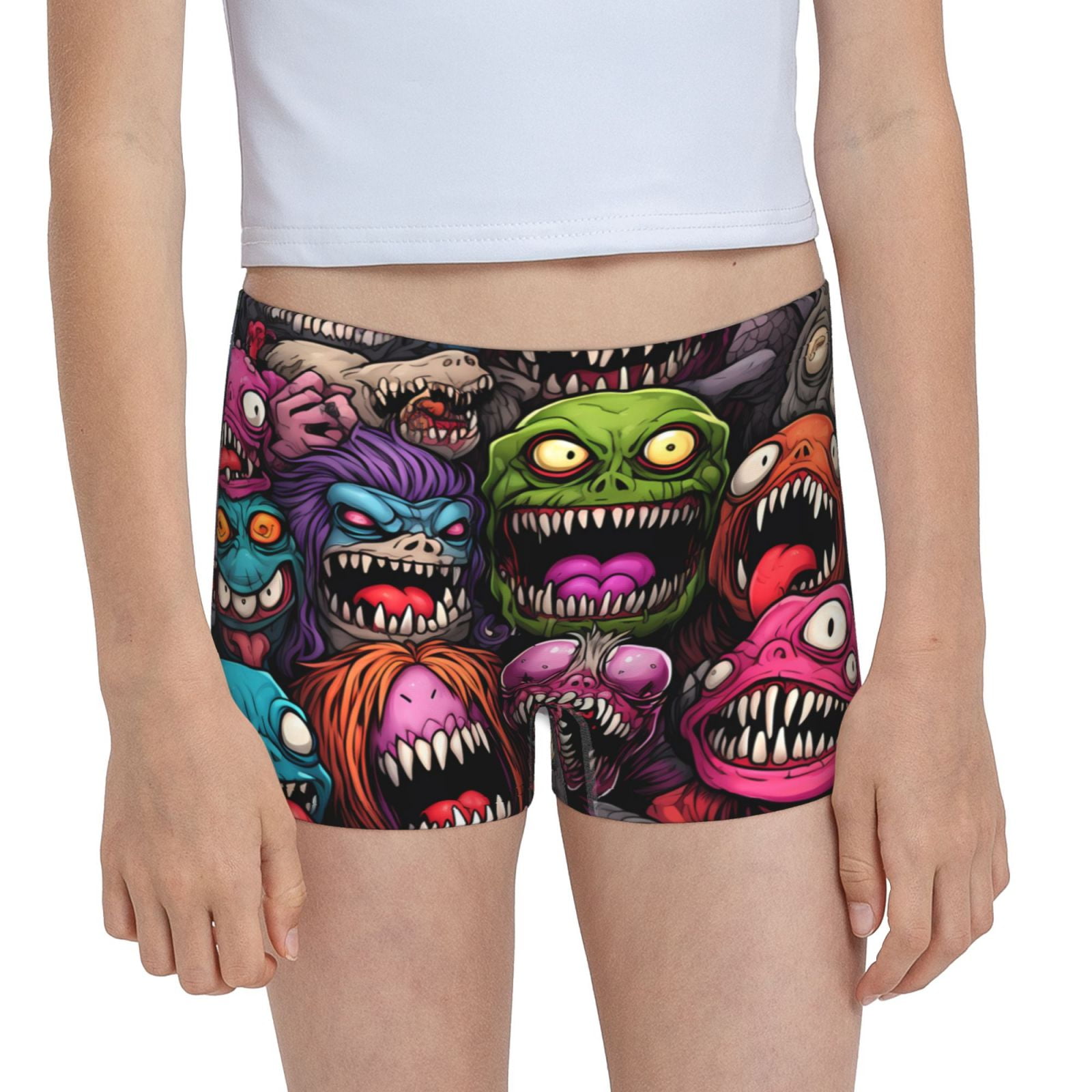 Rocae Monstrous Cartoon Characters for Girls' Cotton Boxer Briefs, Soft ...