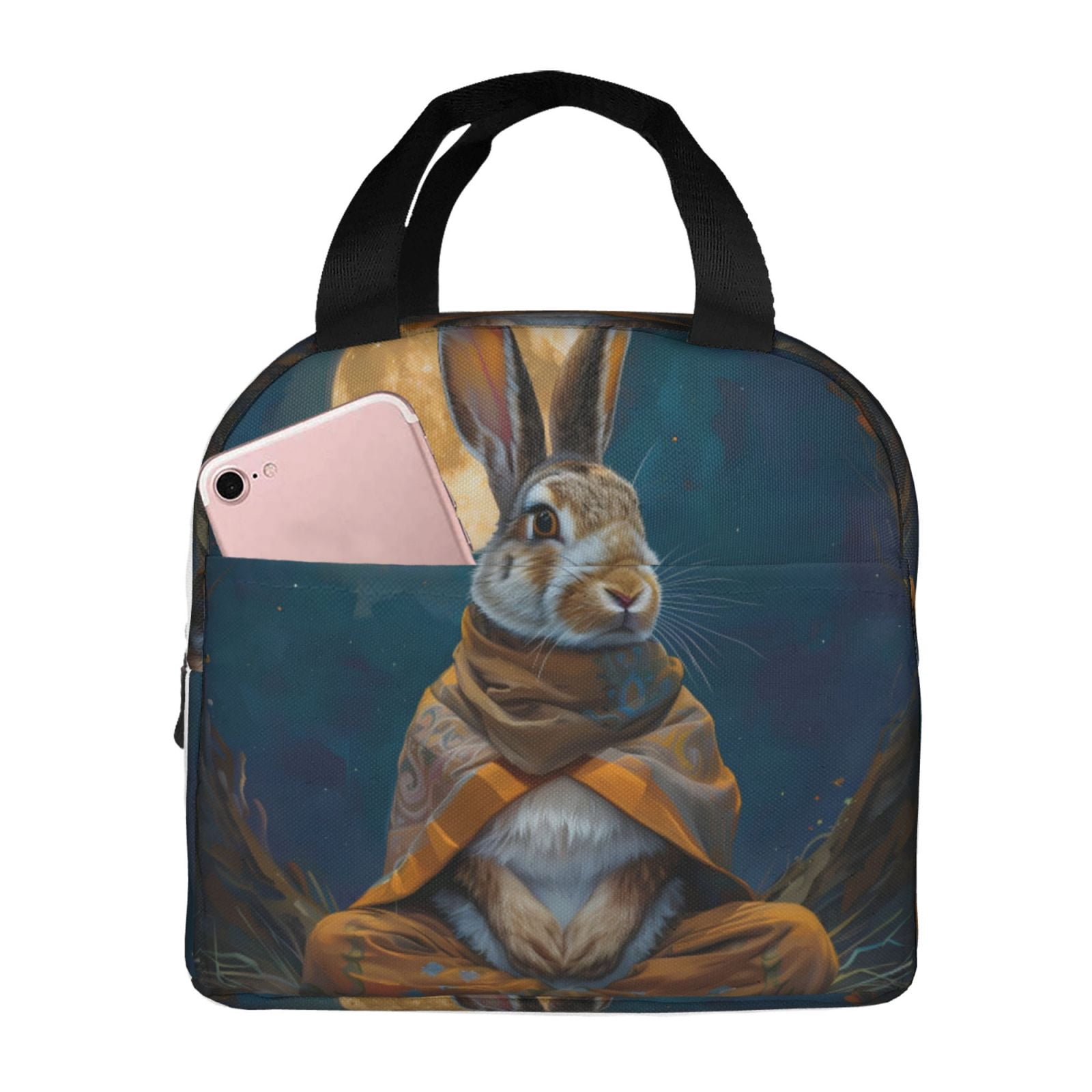 Rocae Moon Night Sky Cute Rabbit for Insulated Lunch Bag for Women Men ...