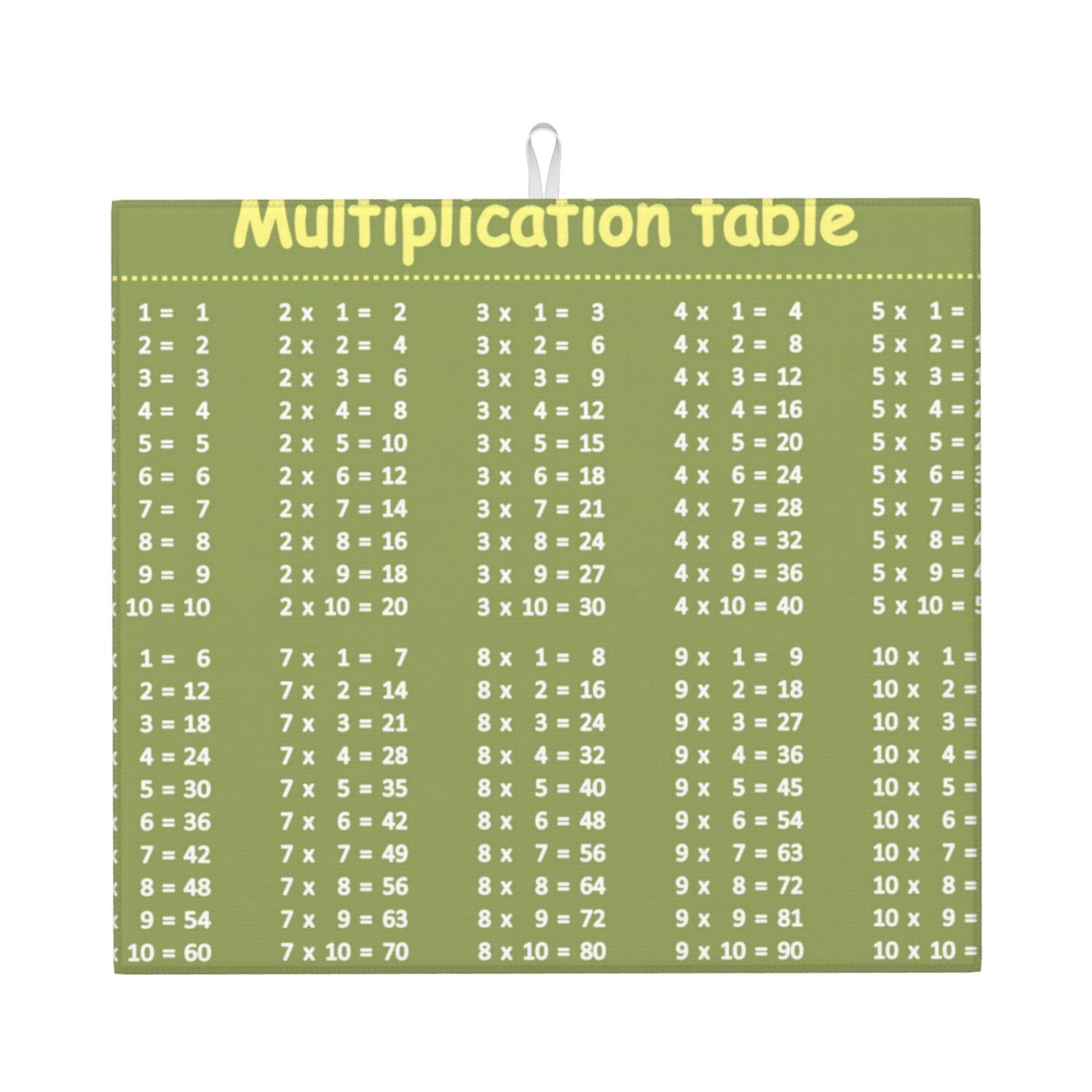 Rocae Multiplication Table1 for Drying Mat for Kitchen 16*18 inch Easy ...