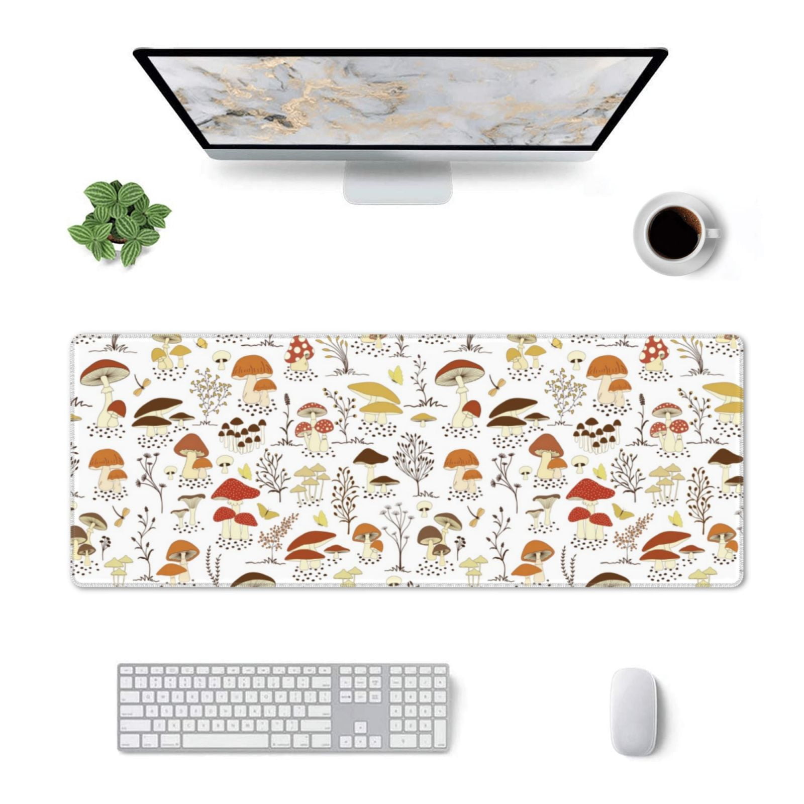 Rocae Mushrooms And Butterflies for Gaming Mouse Pad, Mouse Pad Large ...
