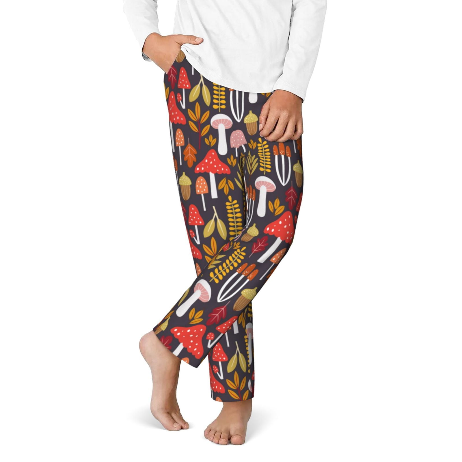 Rocae Mushrooms And Leaves for Teenagers' Pajama Pants,Girls lounge ...