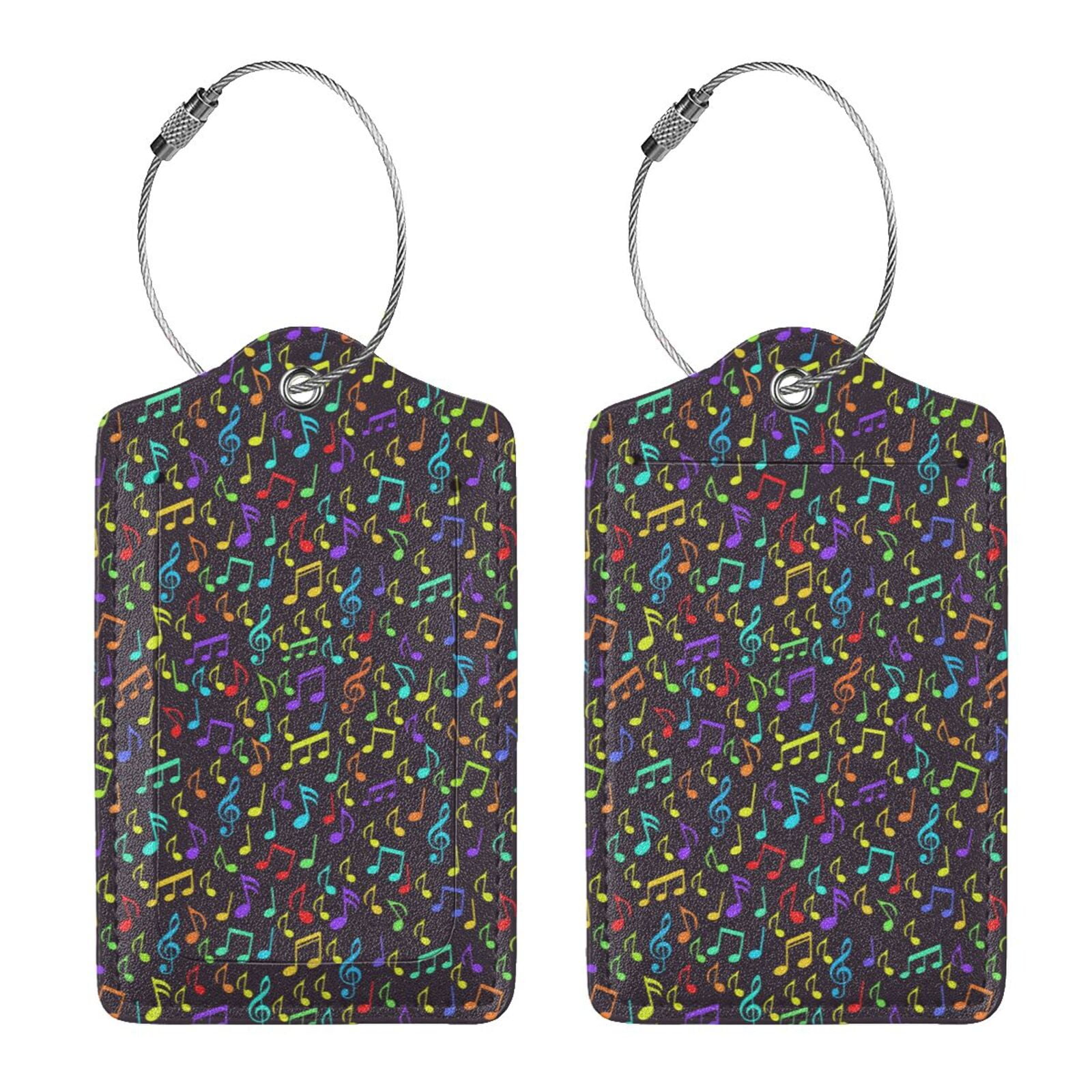 Rocae Musical Notes for Leather Luggage Baggage Tags ID Label Privacy ...