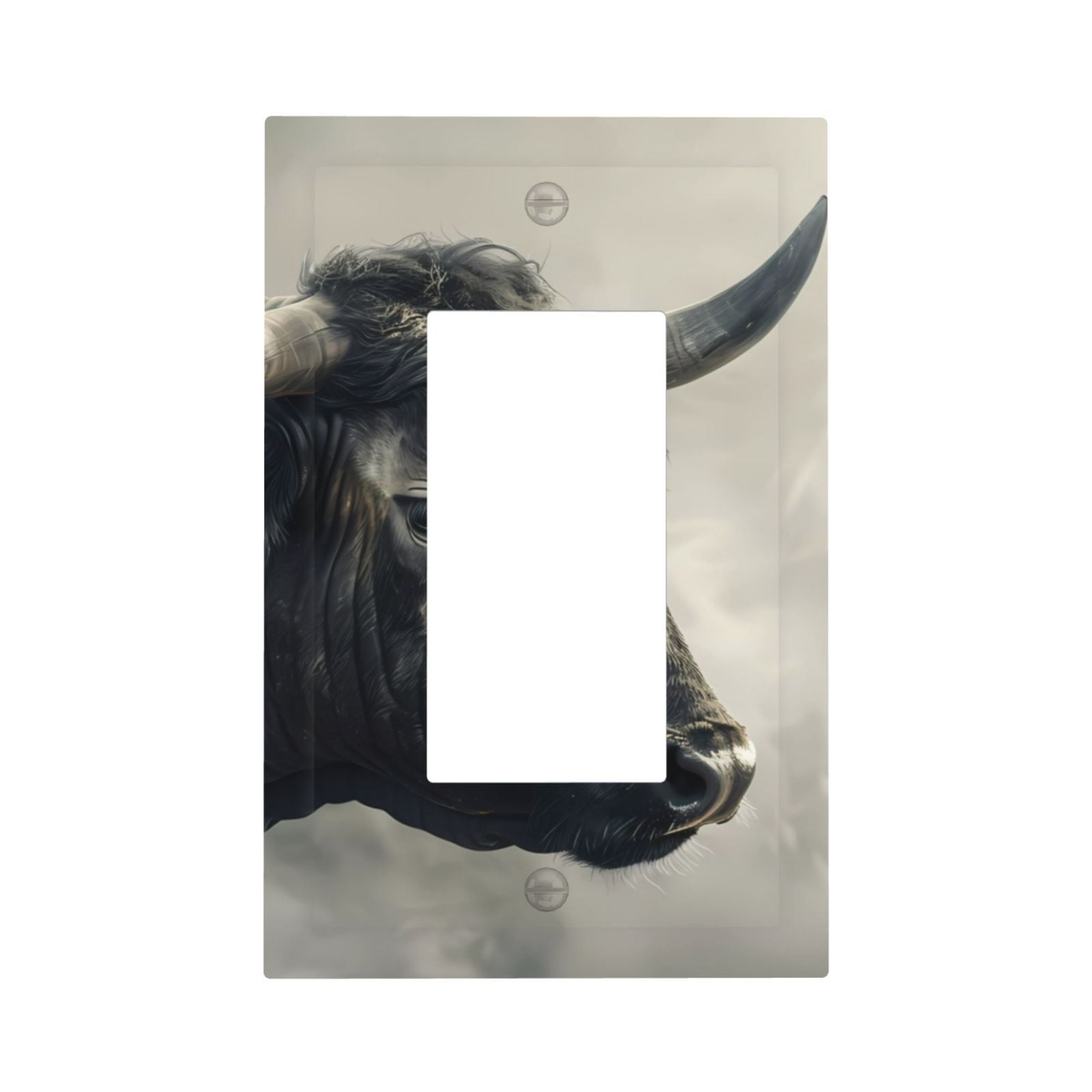 Rocae Mystical Bull in Fog for Decorator Light Switch or Receptacle ...
