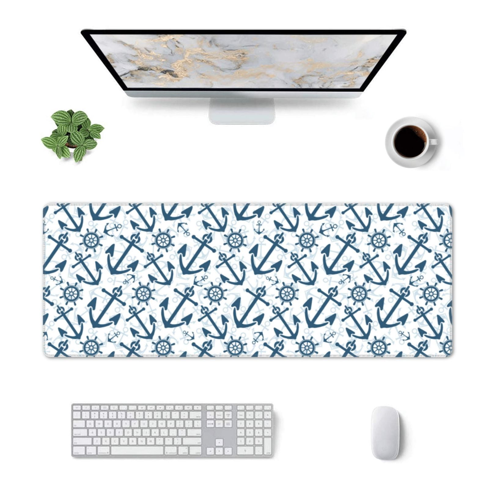 Rocae Nautical Theme Anchors for Gaming Mouse Pad, Mouse Pad Large ...