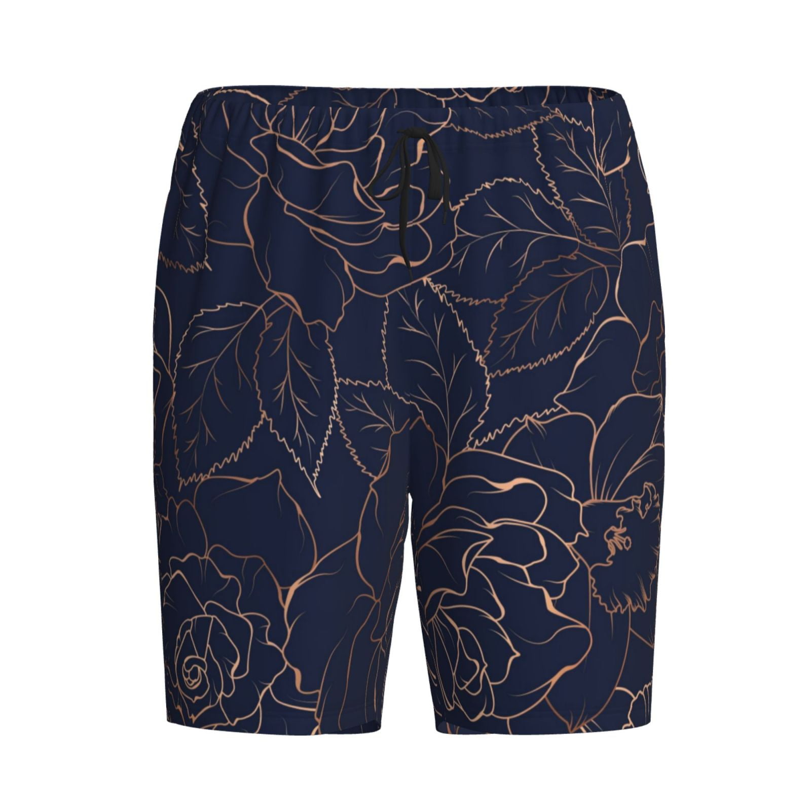 Rocae Navy Dark Blue for Men's Soft Sleep Pajama Shorts, Waistband and ...