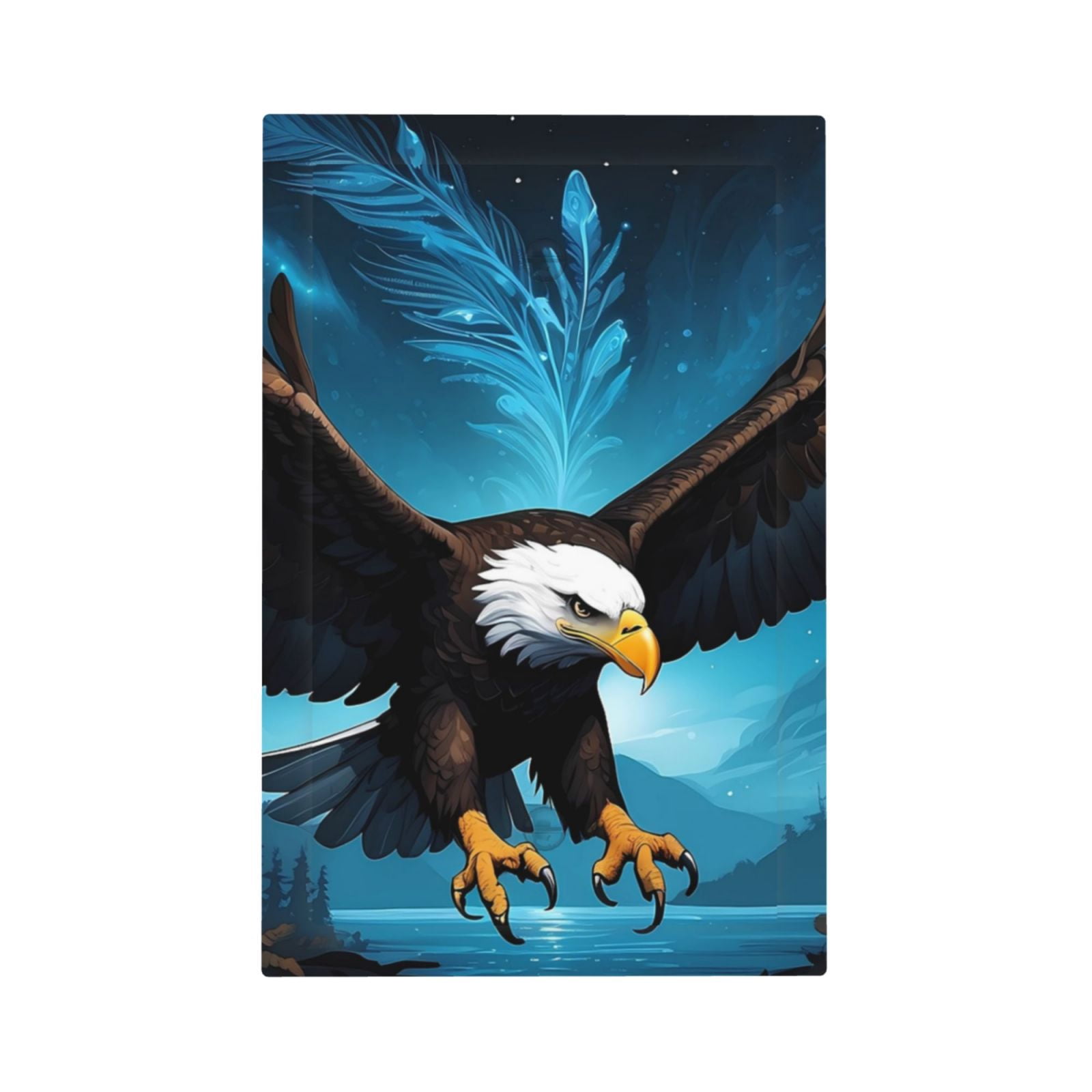 Rocae Night Sky Forest Bald Eagle for Decorator Light Switch or ...
