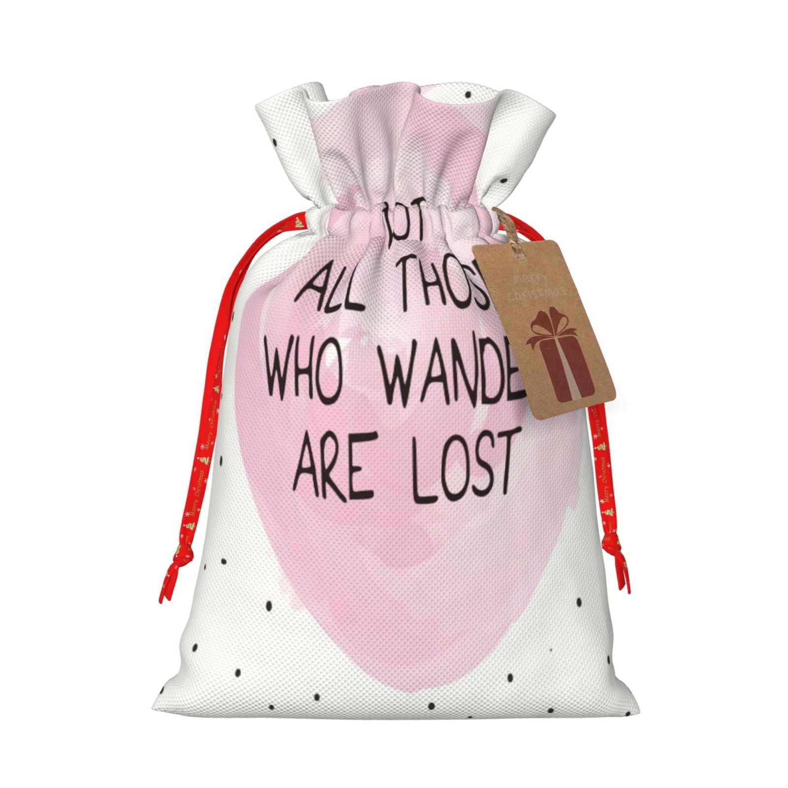 Rocae Not All Those Who Wander Are Lost for Christmas Drawstring Linen ...