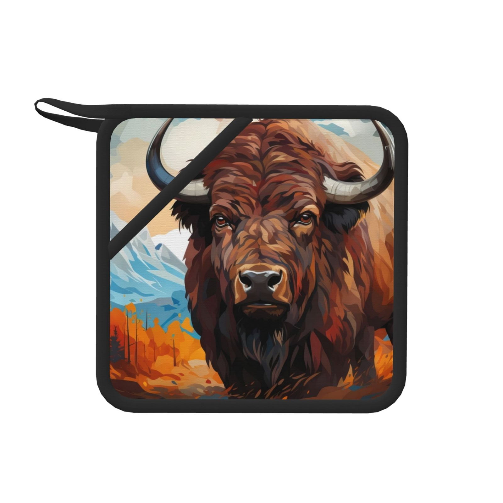 Rocae Oil Painting Style Iceberg Yak for Square Silicone Anti-scalding ...