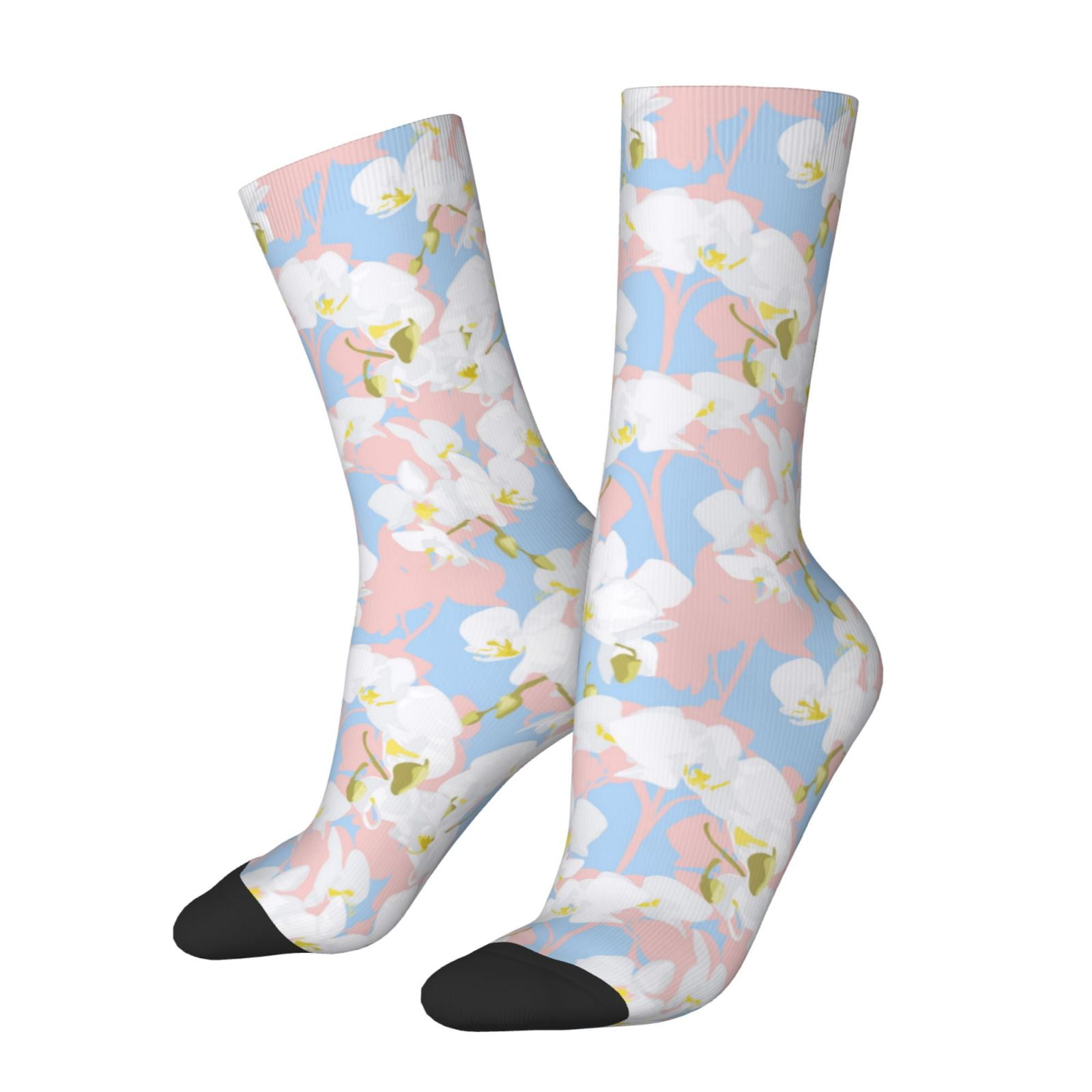 Rocae Orchids Flowers for Adult Socks Casual Athletic Stretchy Loose ...