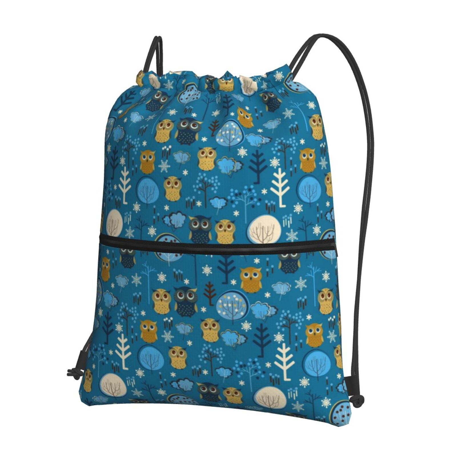 Rocae Owls And Trees for Drawstring zipper Backpack Gym Backpack Bag ...