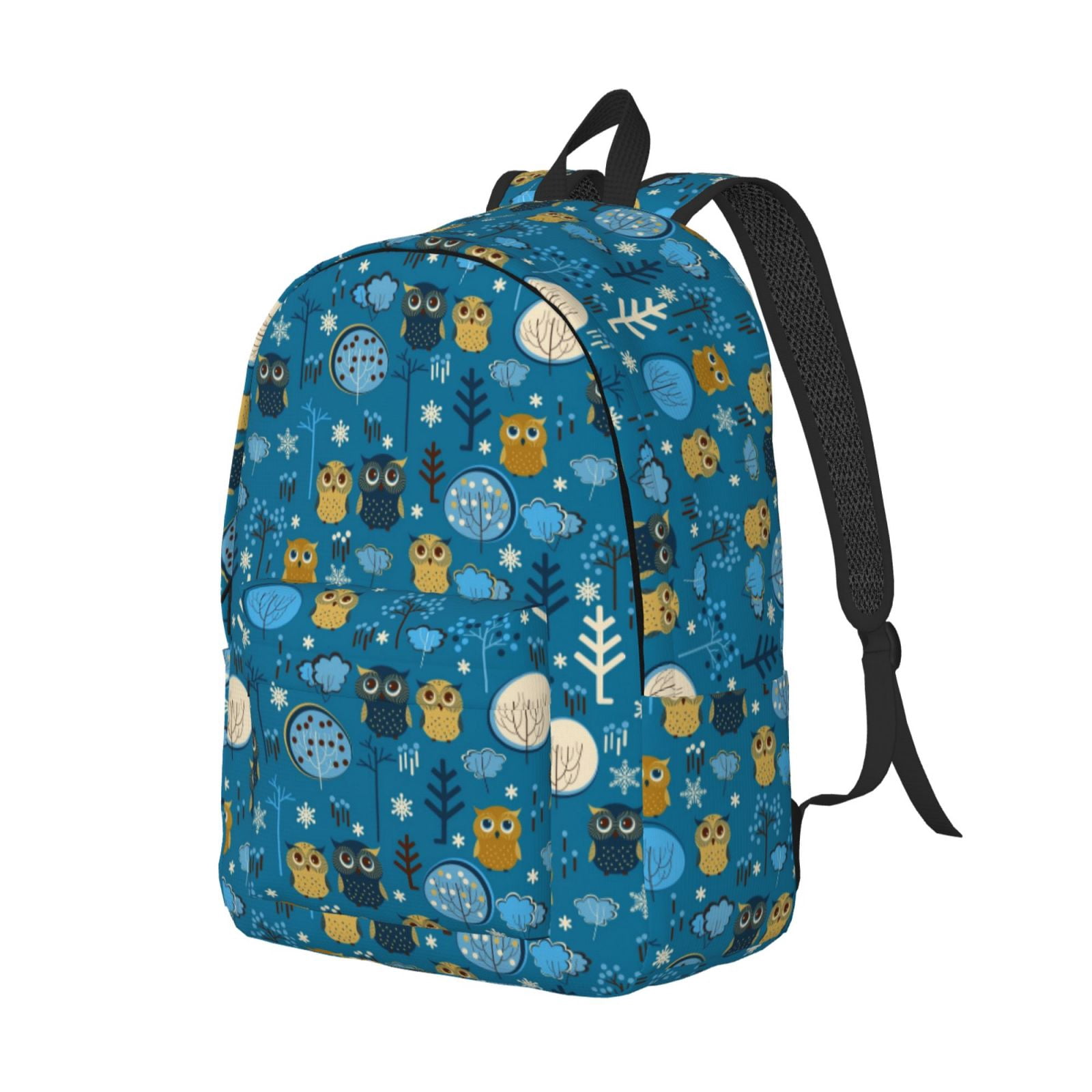 Rocae Owls And Trees for Durable Canvas Backpack Leisure Large Bag ...