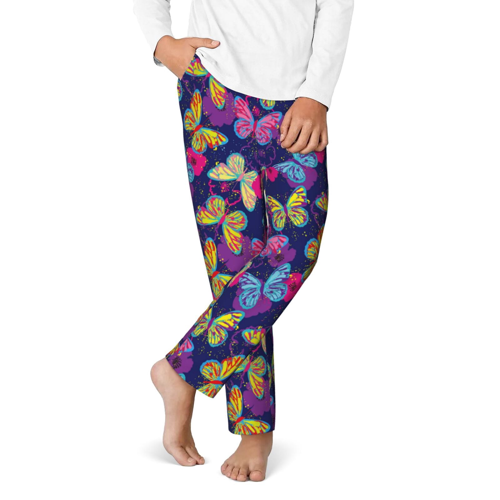 Rocae Paint Butterflies for Teenagers' Pajama Pants,Girls lounge pants ...