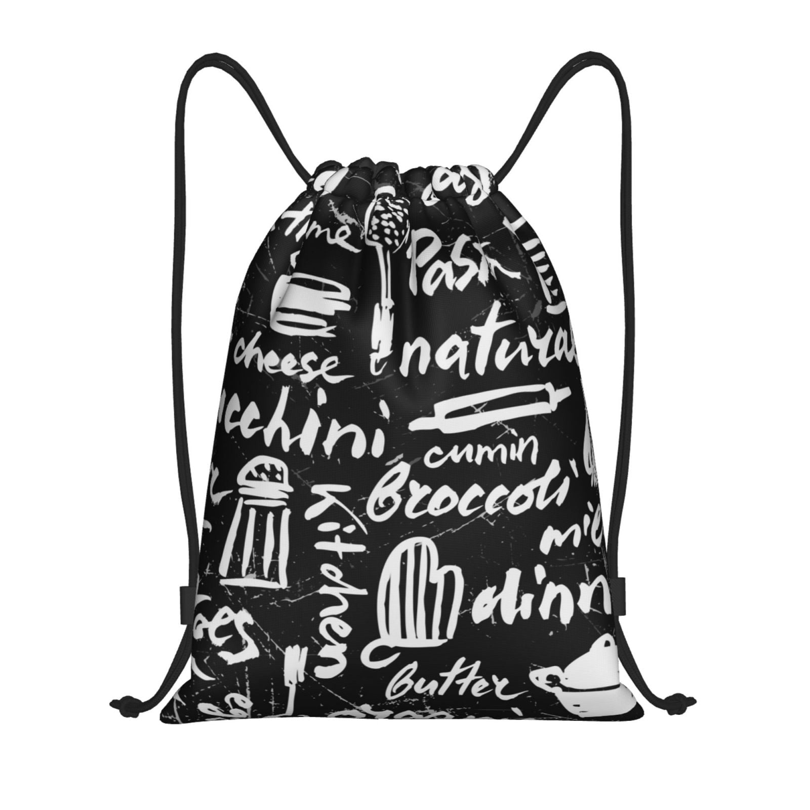 Rocae Pasta Bacon for Gym Bag Drawstring Bags Gym Backpack for Gym ...