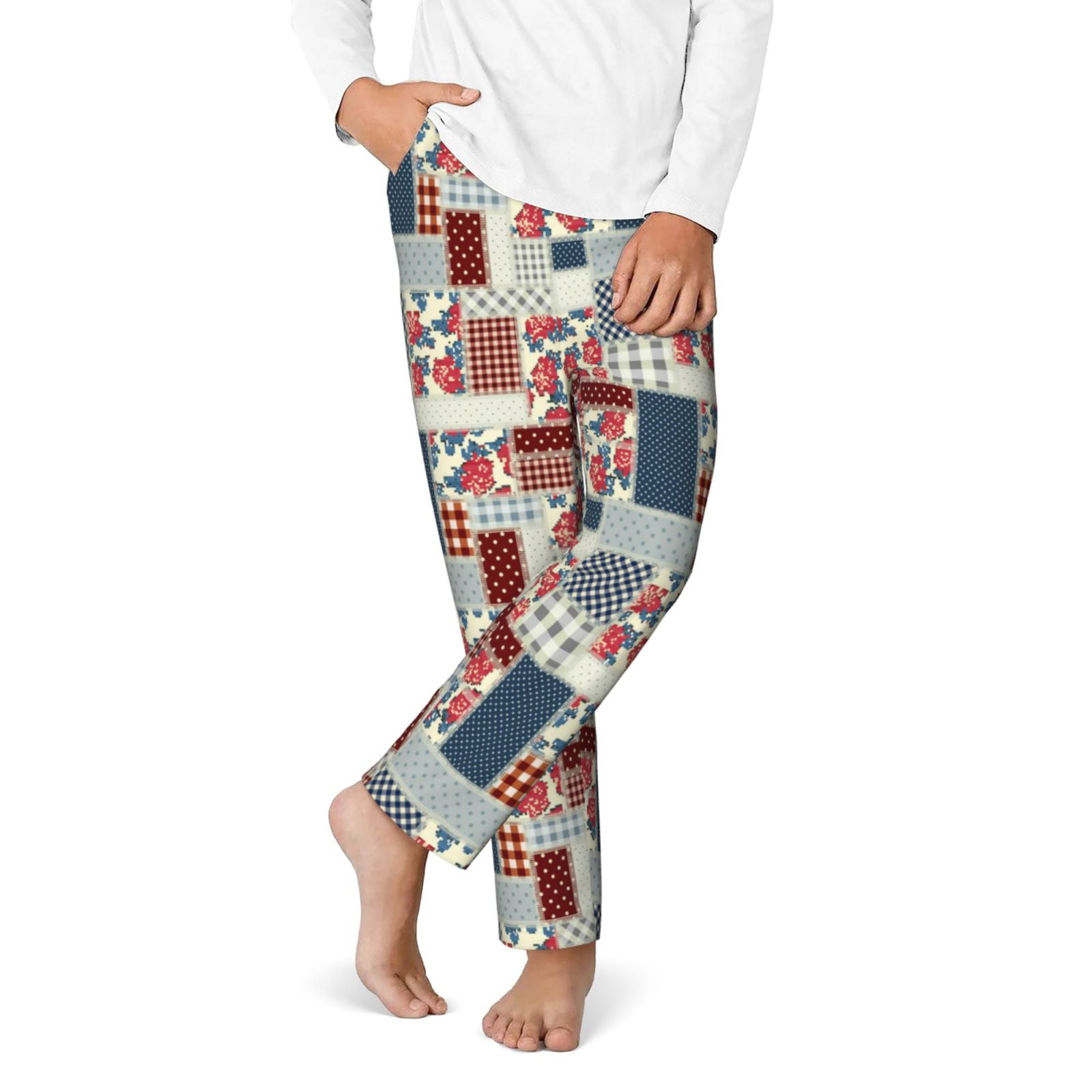 Rocae Patchwork In Country Style for Teenagers' Pajama Pants,Girls ...