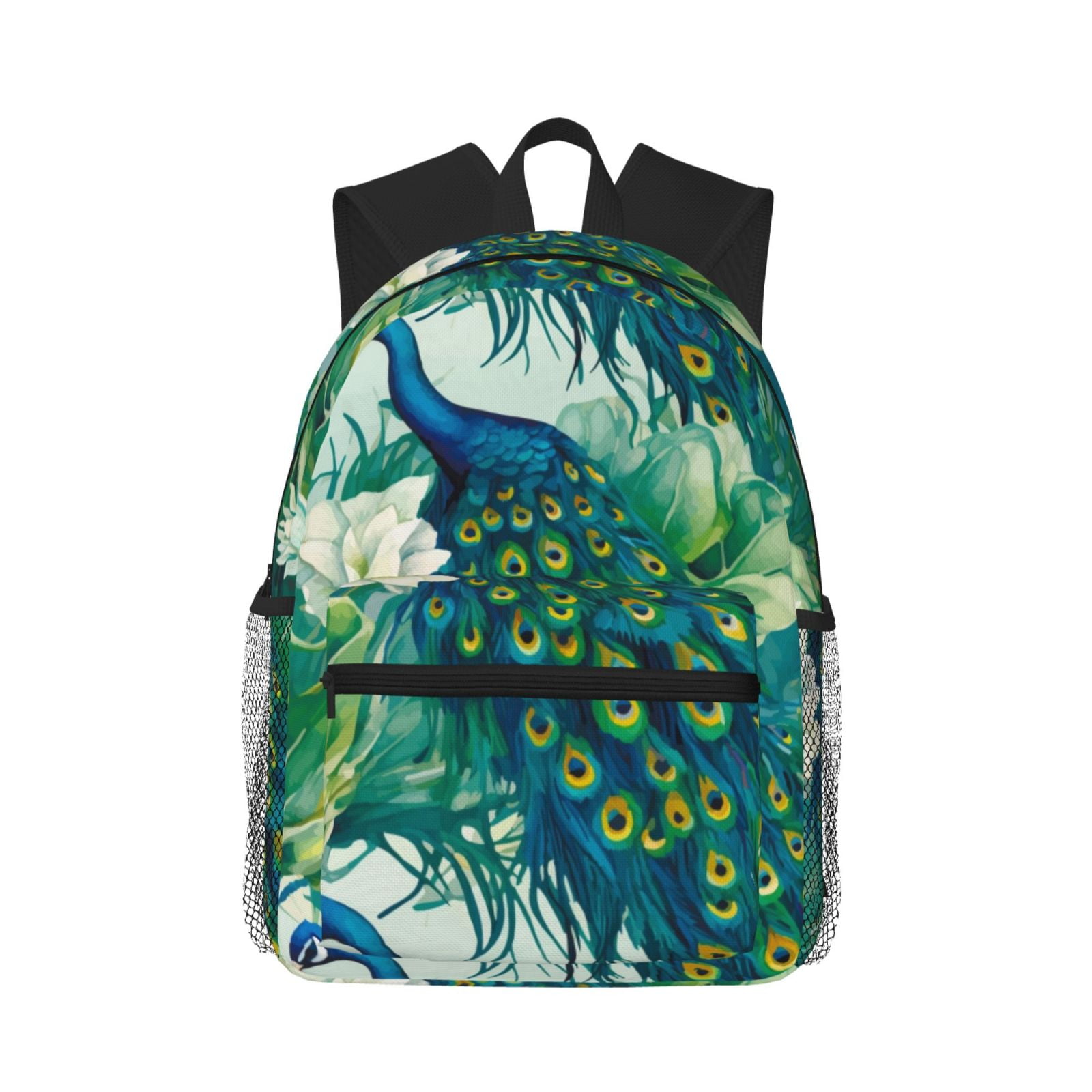 Rocae Peacock And Flowers for Lightweight Casual Backpack Travel Hiking ...