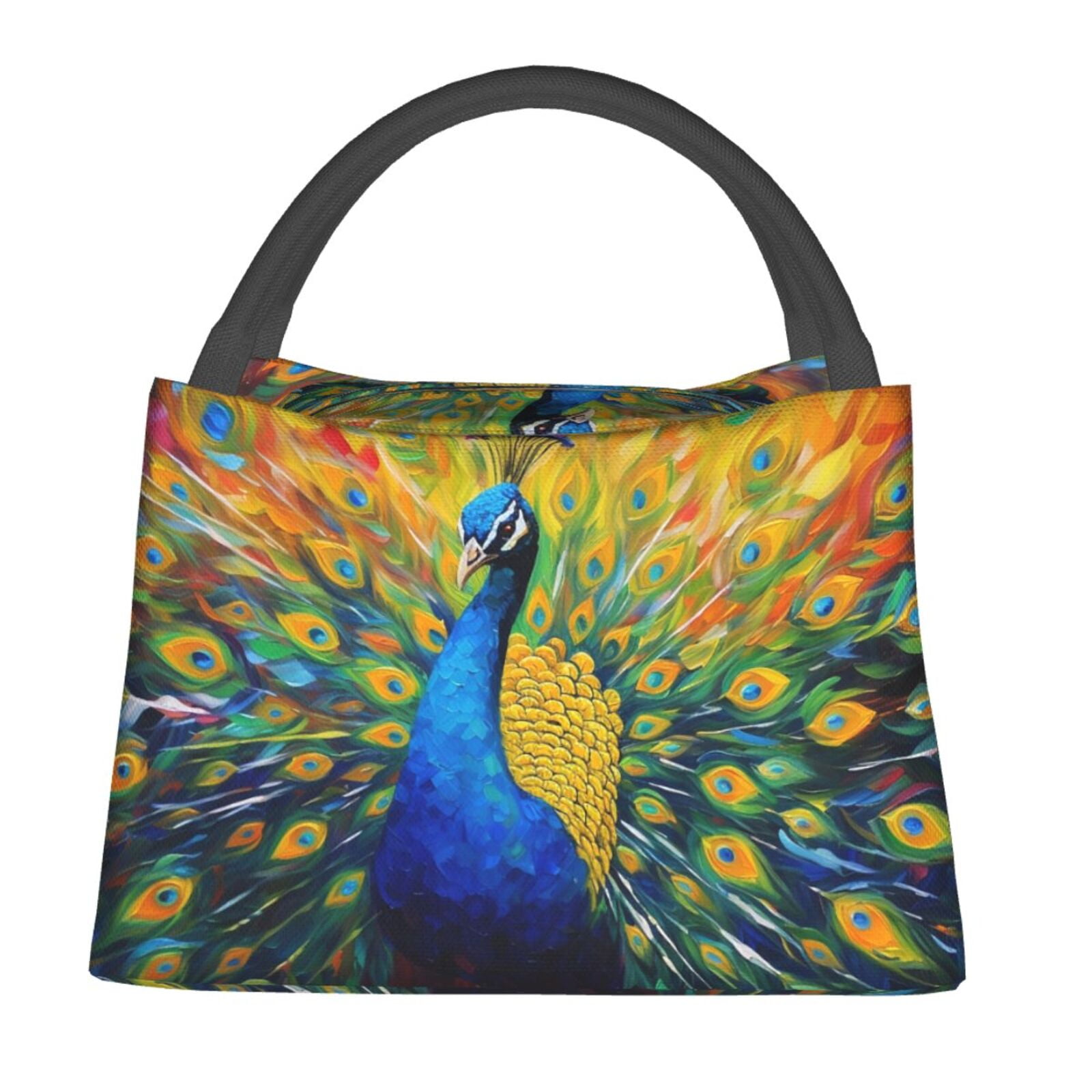 Rocae Peacocks for Insulated Lunch Bag for Women Men,Large Lunch Box ...