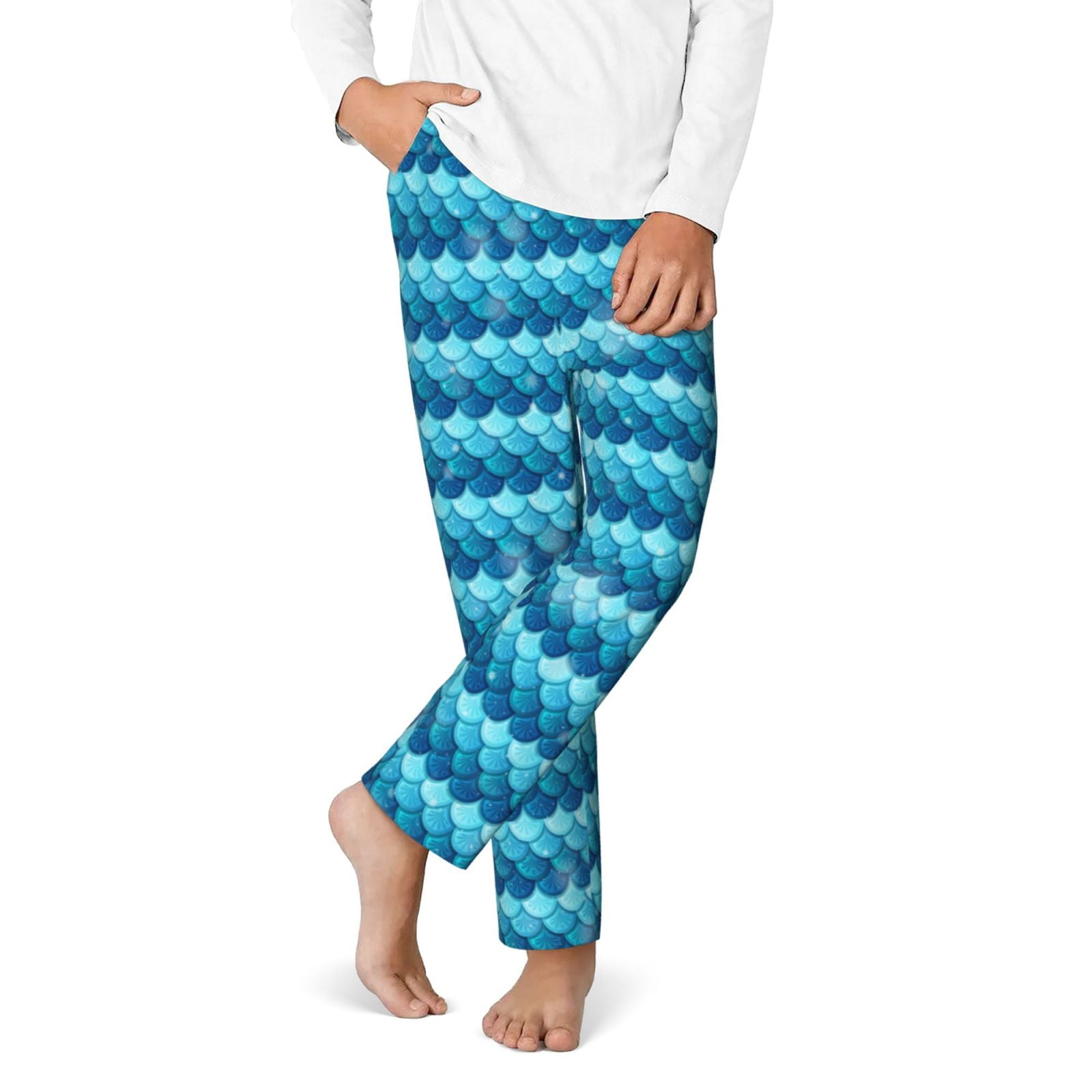Rocae Pearlescent Scales for Teenagers' Pajama Pants,Girls lounge pants ...