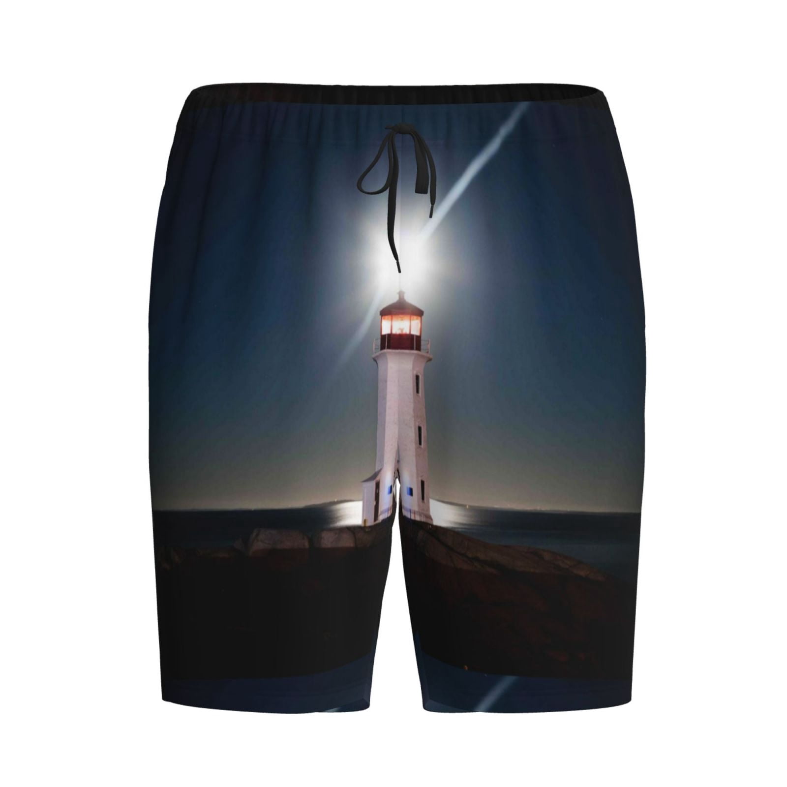 Rocae Peggy's Cove Lighthouse for Men's Soft Sleep Pajama Shorts ...