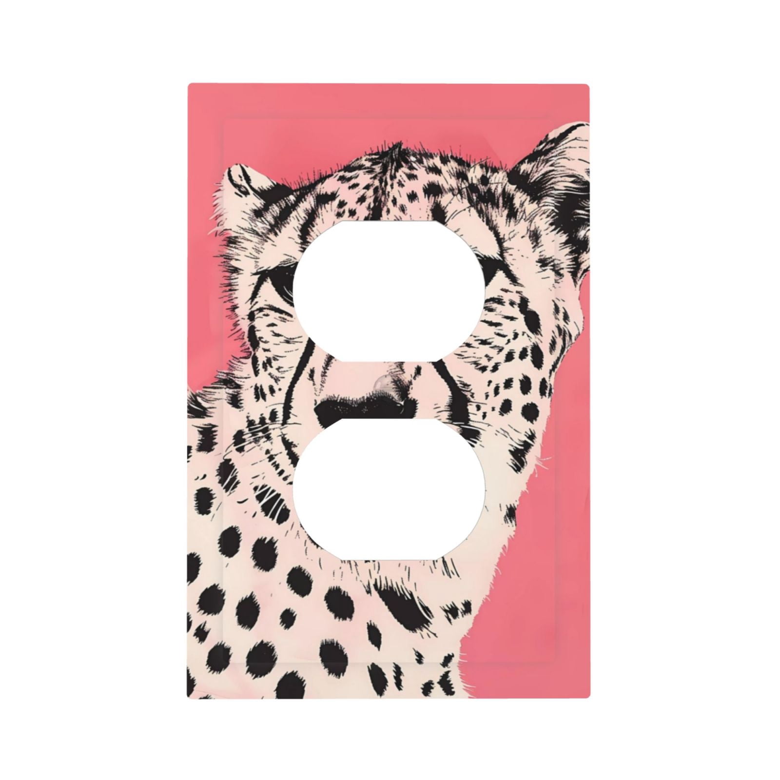 Rocae Pink Cheetah Art for Decorator Light Switch or Receptacle Outlet ...