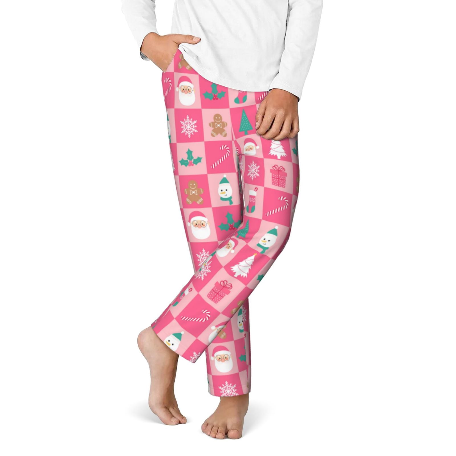 Rocae Pink Christmas Cheer for Teenagers' Pajama Pants,Girls lounge ...