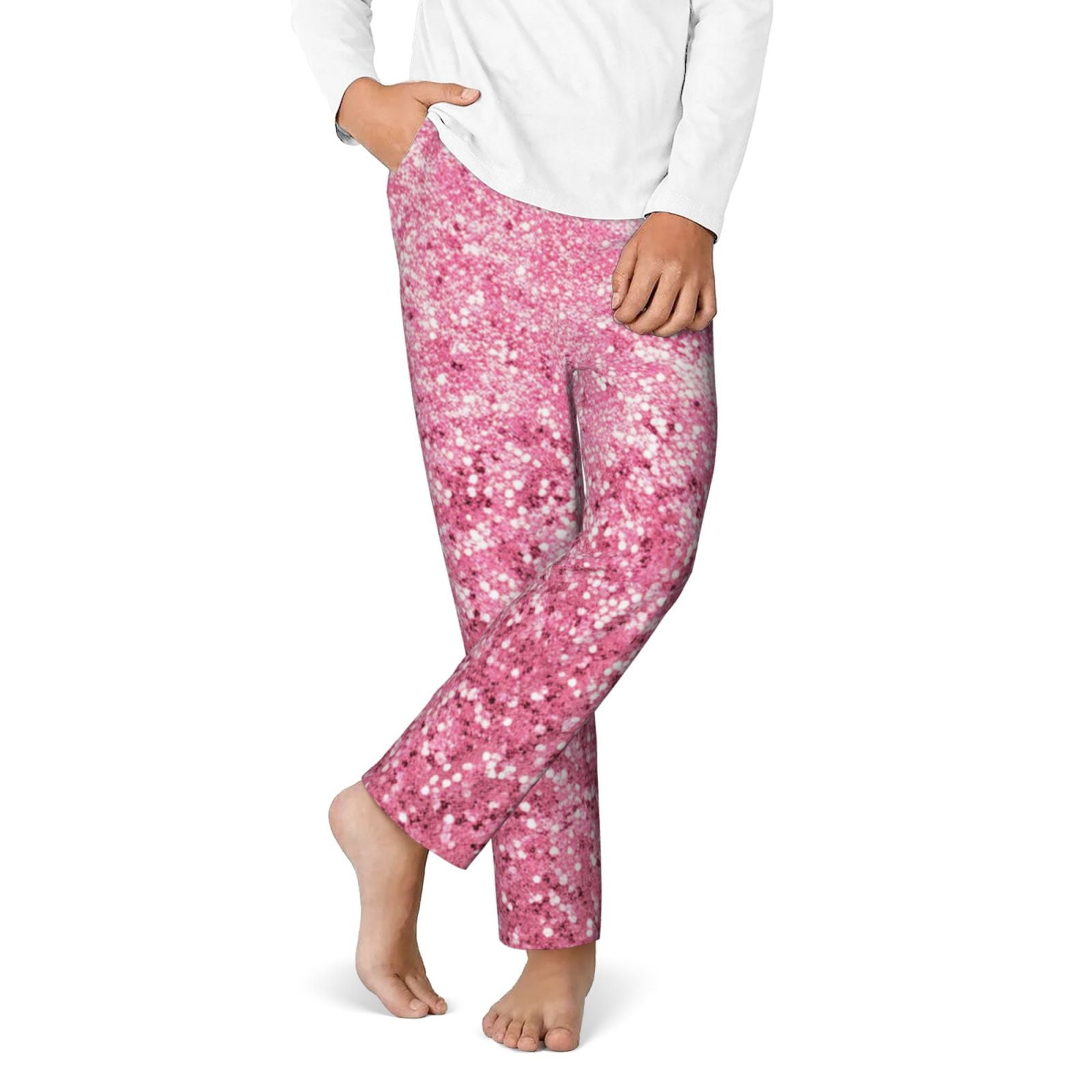 Rocae Pink Glitter for Teenagers' Pajama Pants,Girls lounge pants ...