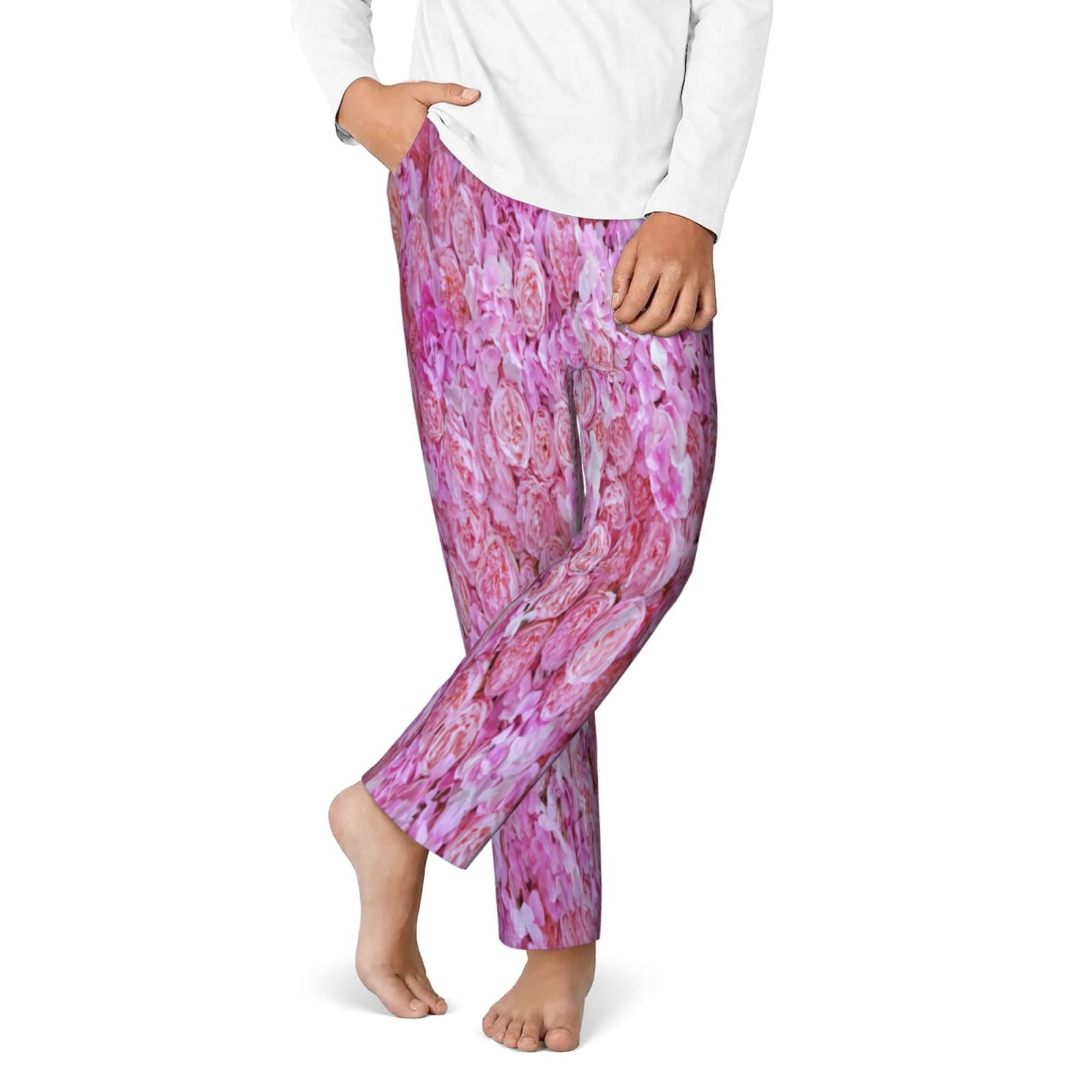 Rocae Pink Roses for Teenagers' Pajama Pants,Girls lounge pants,Perfect ...