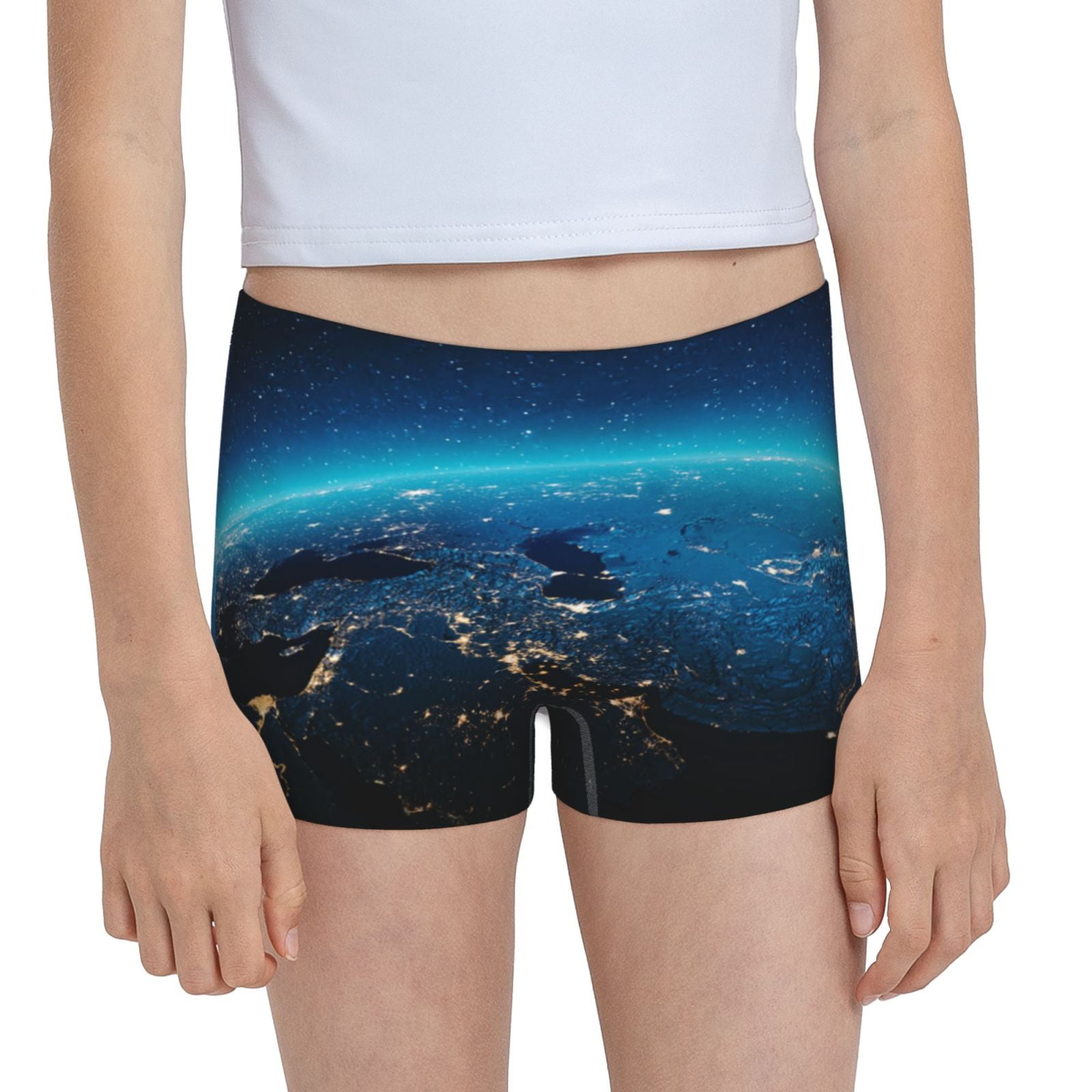 Rocae Planet Earth for Girls' Cotton Boxer Briefs, Soft Mid-rise ...
