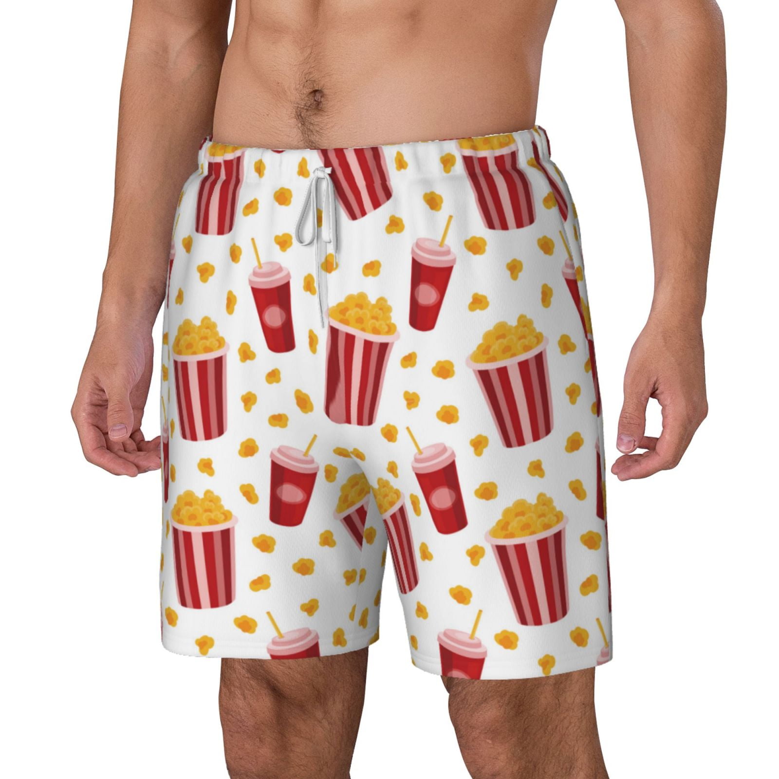 Rocae Popcorn for Men's Swim Trunks Quick Dry With Two Side Pockets and ...