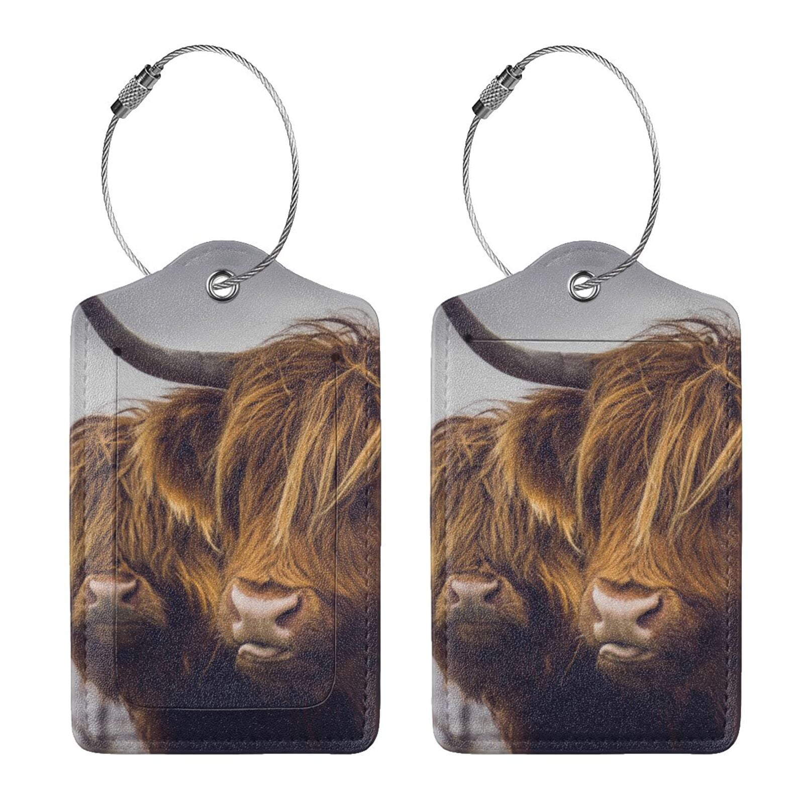 Rocae Portrait Of Cow With Its Baby Cow for Leather Luggage Baggage ...