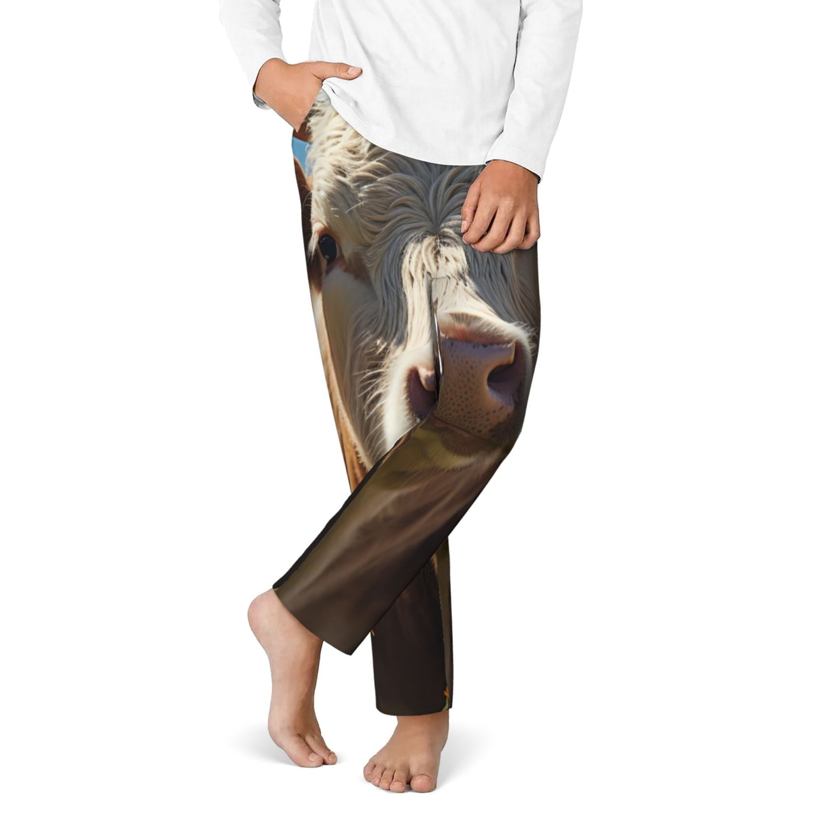 Rocae Prairie Flower Cow for Teenagers' Pajama Pants,Girls lounge pants ...