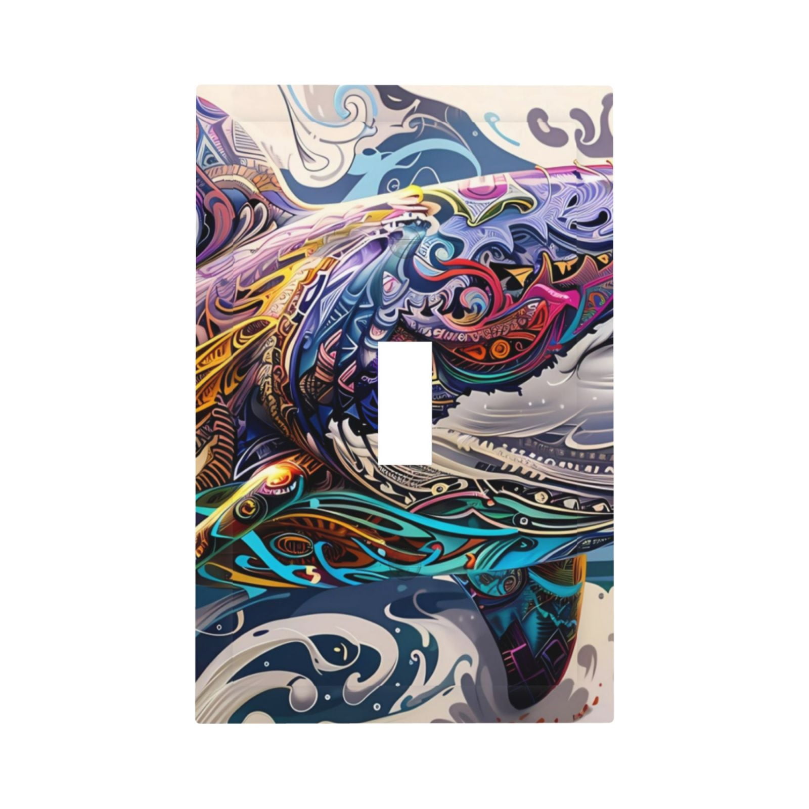 Rocae Psychedelic Shark Artwork for Decorator Light Switch or ...