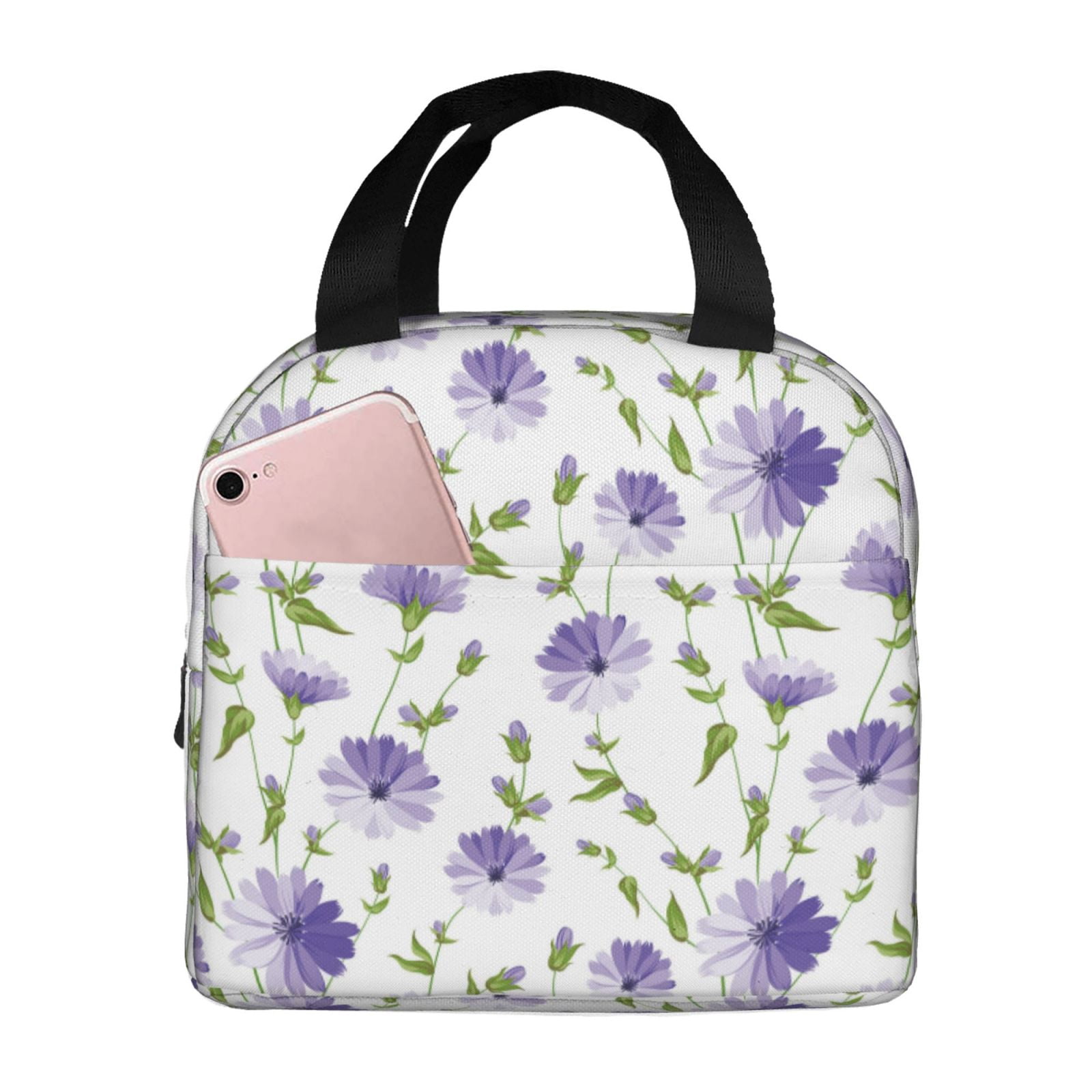 Rocae Purple Chicory for Insulated Lunch Bag for Women Men,Large Lunch ...