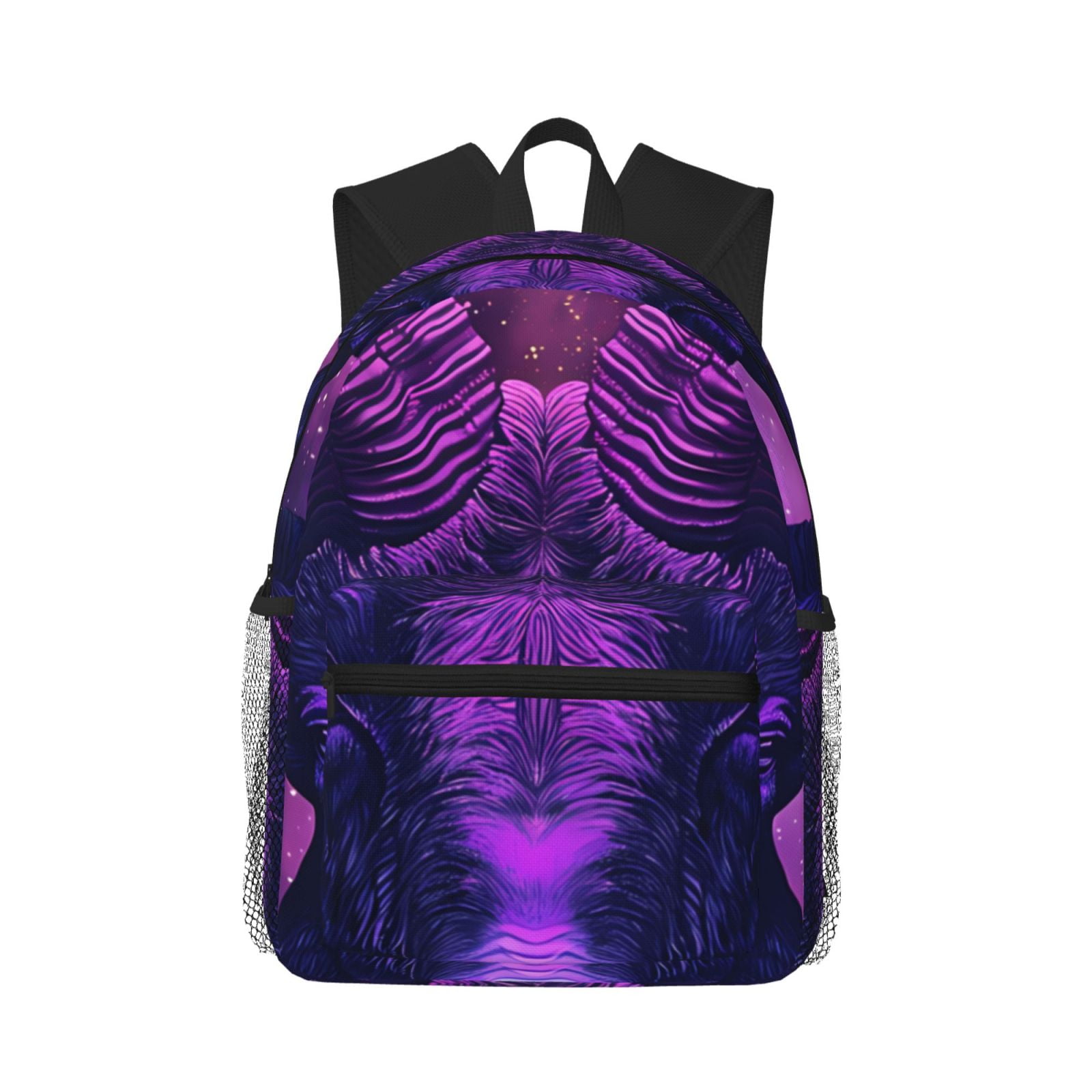 Rocae Purple Starry Sky Antelope for Lightweight Casual Backpack Travel ...