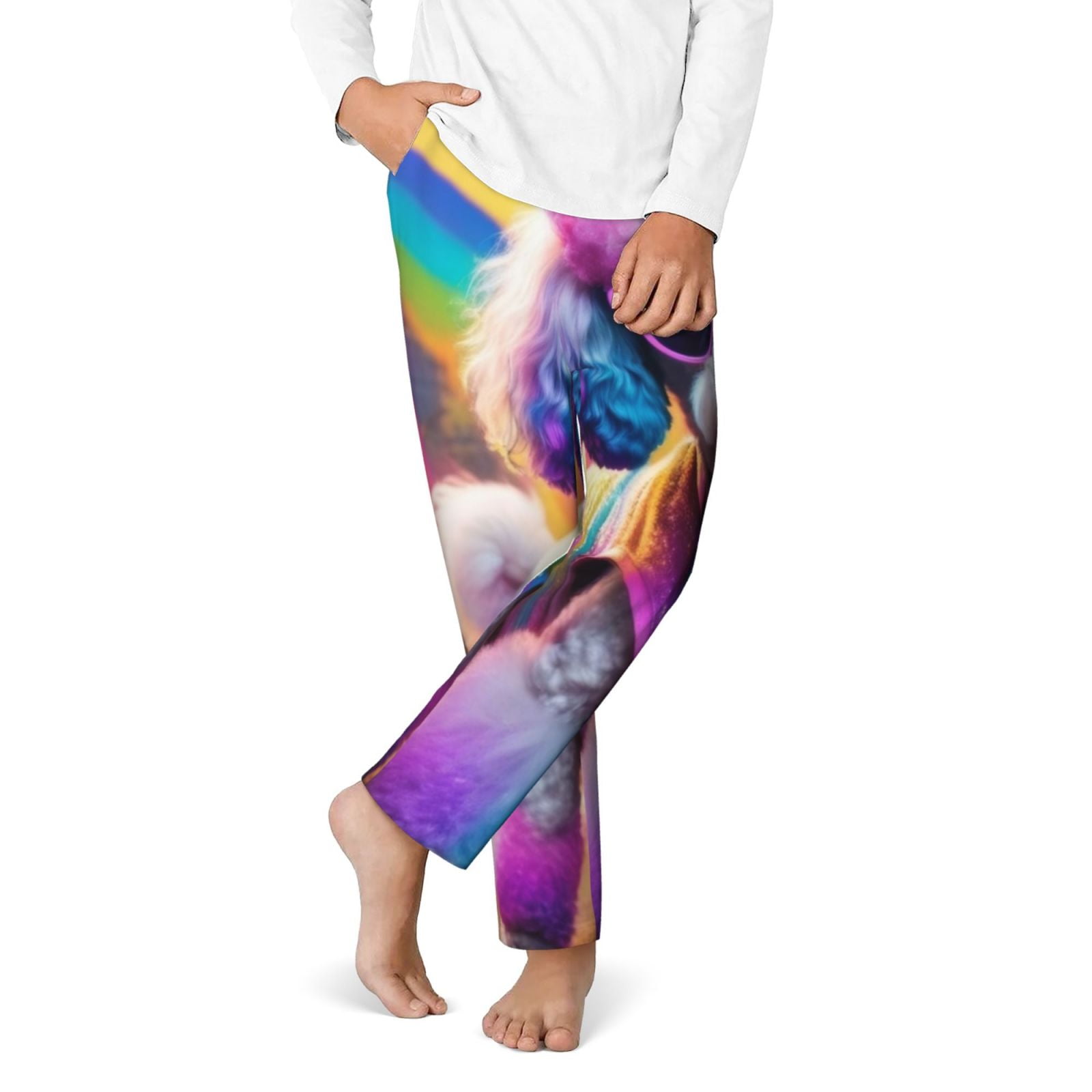 Rocae Rainbow Poodle Urban Street for Teenagers' Pajama Pants,Girls ...