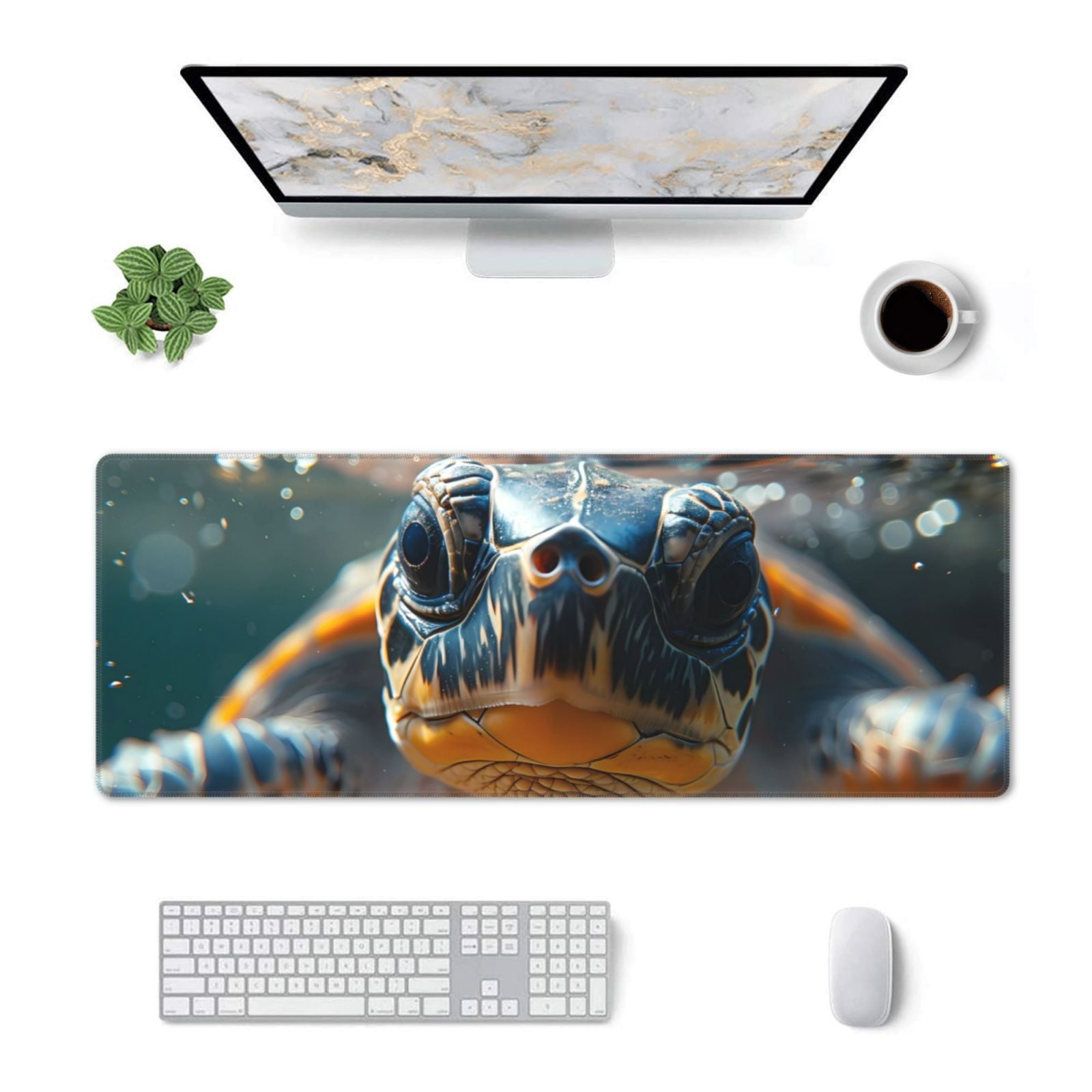 Rocae Realistic Cute Sea Turtle for Gaming Mouse Pad, Mouse Pad Large ...