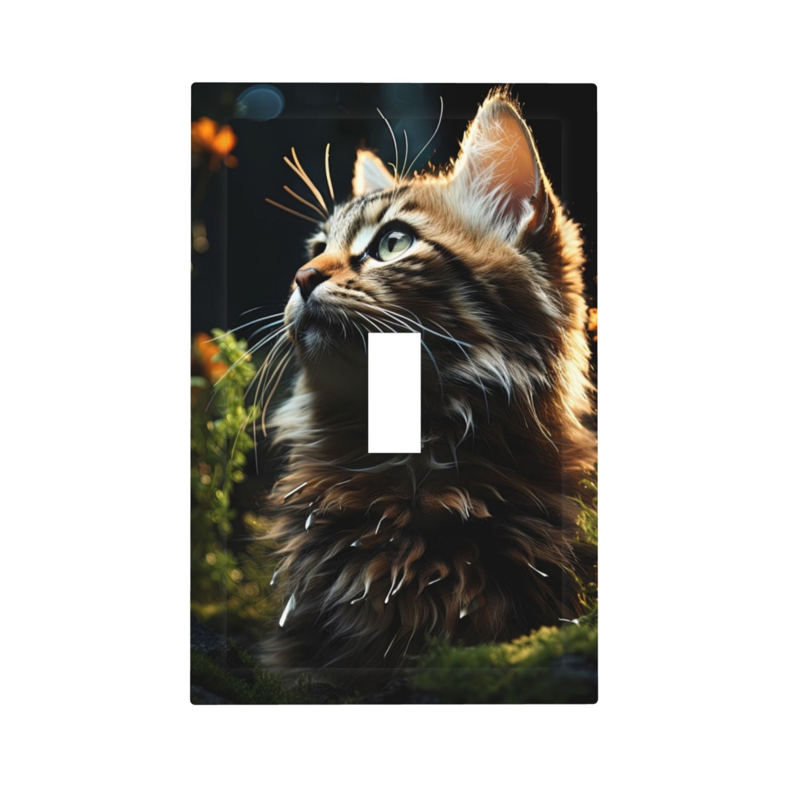 Rocae Realistic Style Cute Cat for Decorator Light Switch or Receptacle ...