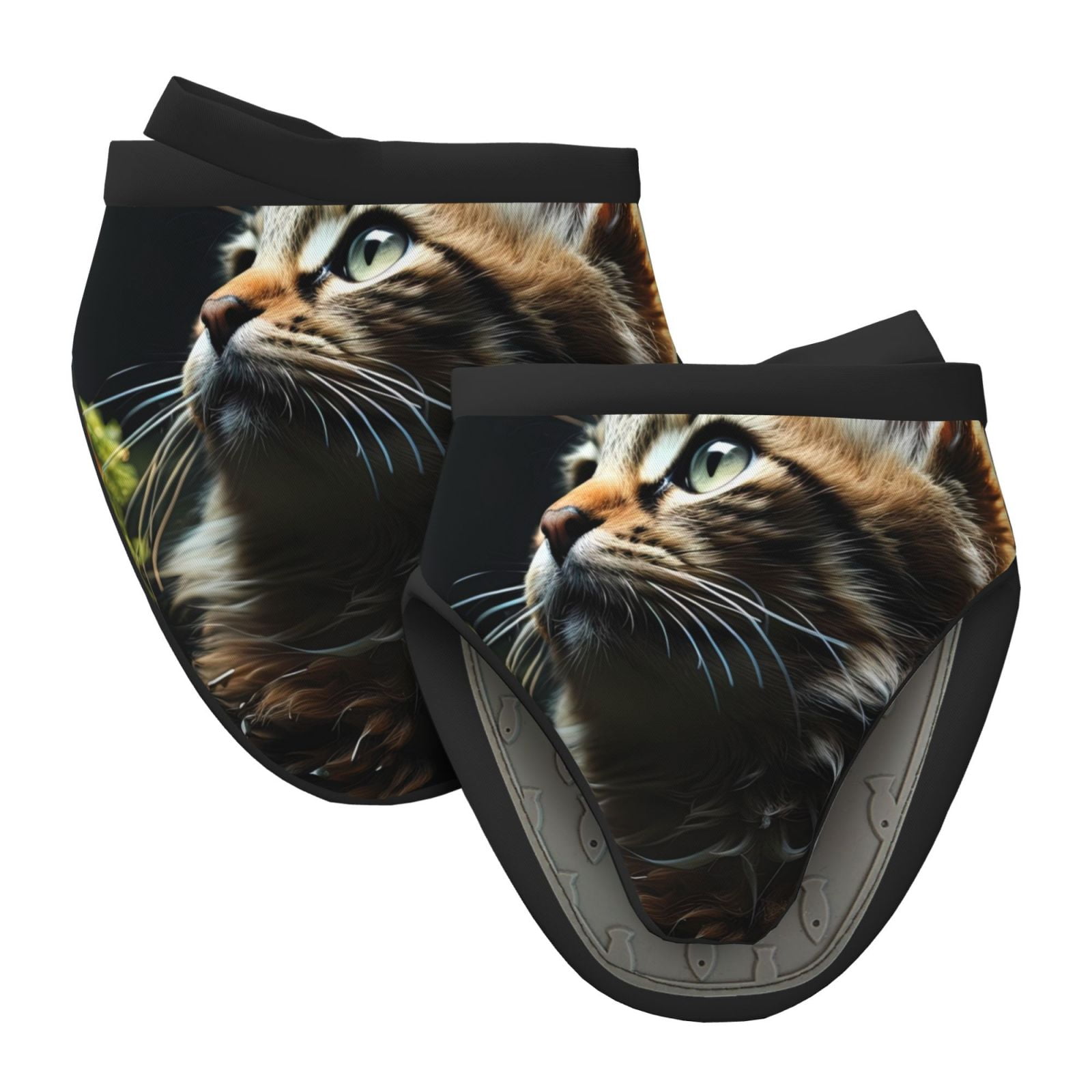 Rocae Realistic Style Cute Cat for Mini Oven Mitts Rubber Oven Glove ...