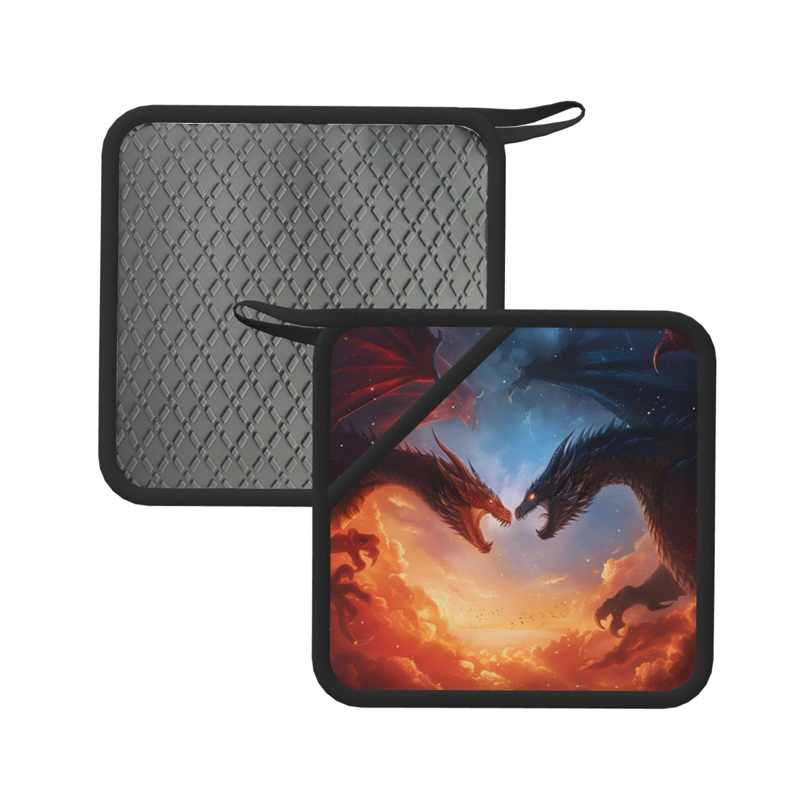 Rocae Red And Blue Fire Cloud Dragon for Square Silicone Anti-scalding ...