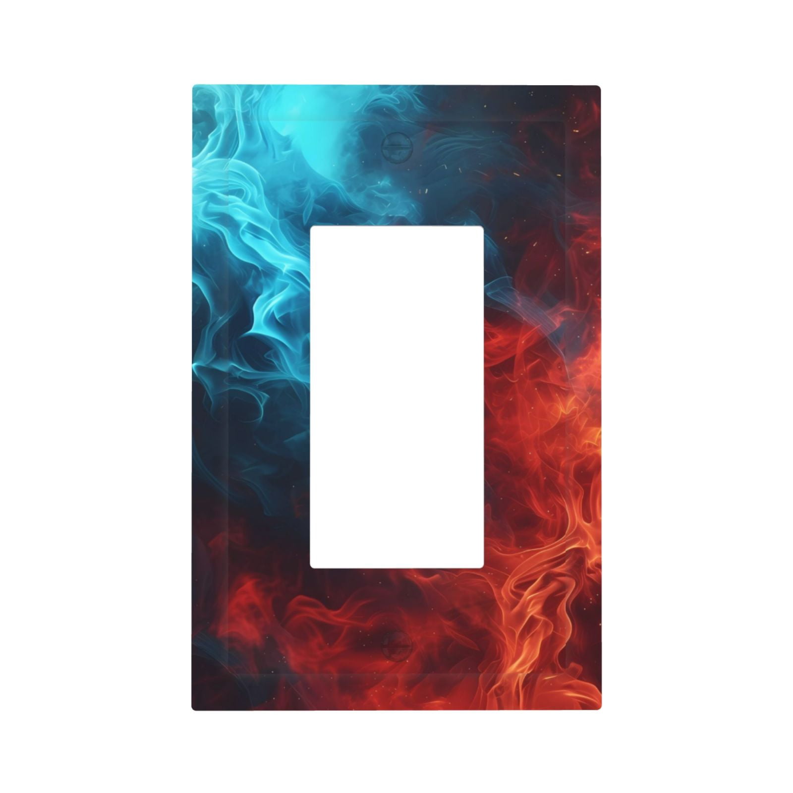 Rocae Red And Blue Fire for Decorator Light Switch or Receptacle Outlet ...