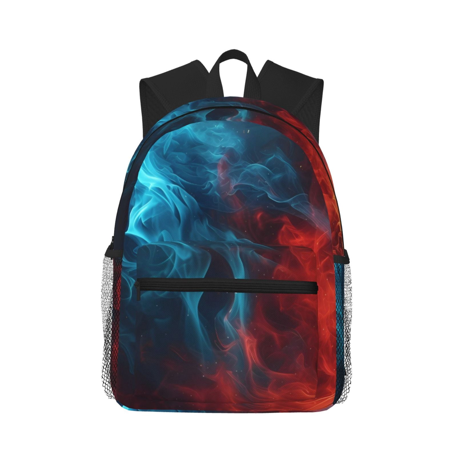 Rocae Red And Blue Fire for Lightweight Casual Backpack Travel Hiking ...