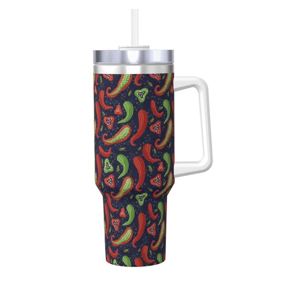 Rocae Red Chili for 40OZ Ice Bully With Handle Keeps Drinks Hot or Cold ...