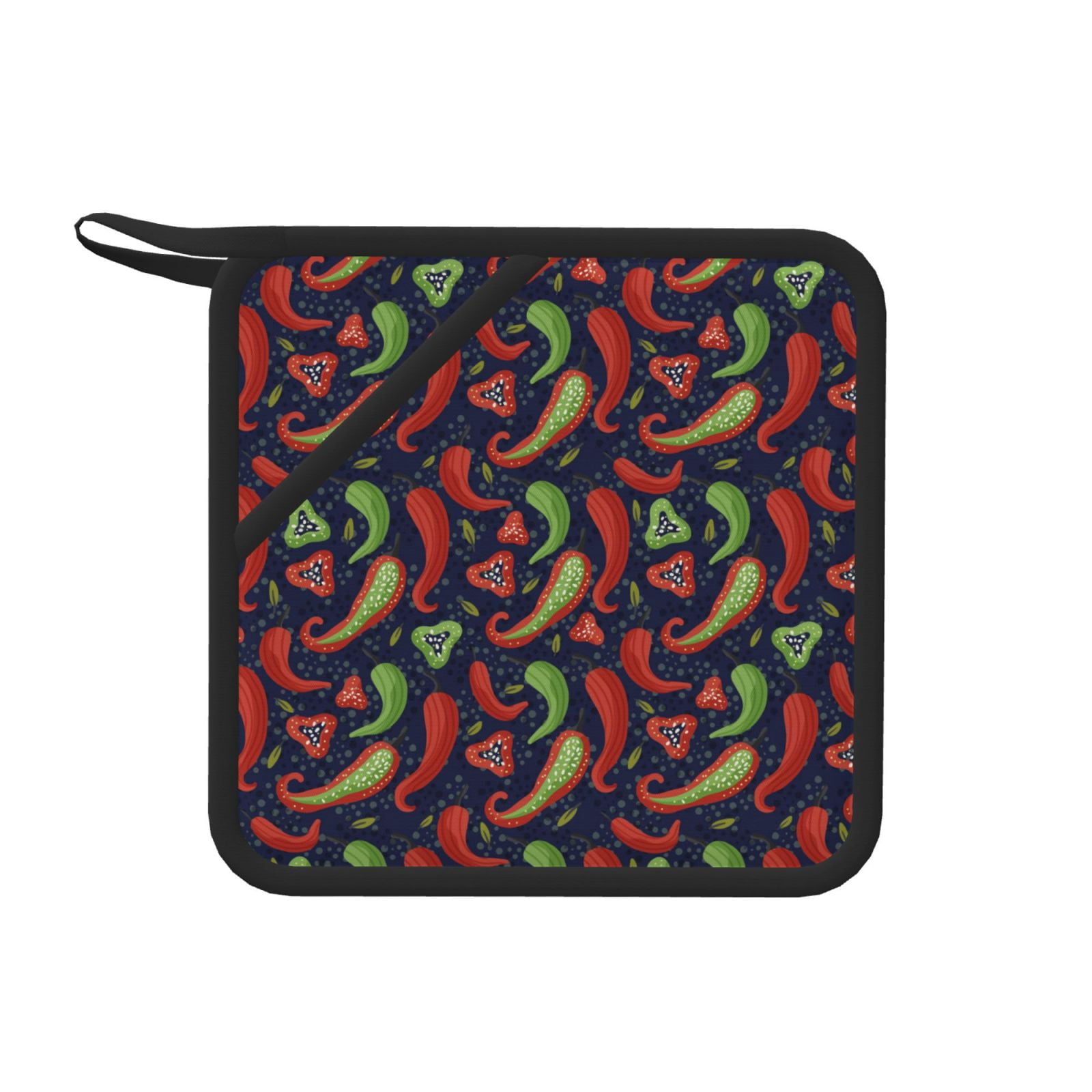 Rocae Red Chili for Square Silicone Anti-scalding Mat Trivet Hot Pads ...