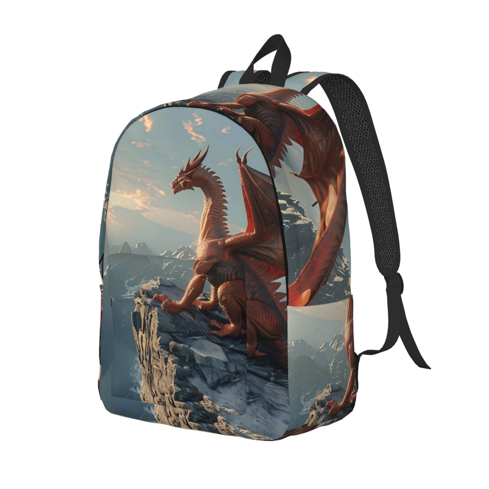 Rocae Red Dragon Mountain Sunrise for Canvas College Laptop Backpack ...