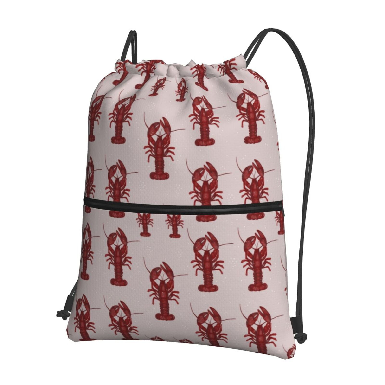Rocae Red Lobster With Claws for Drawstring zipper Backpack Gym ...