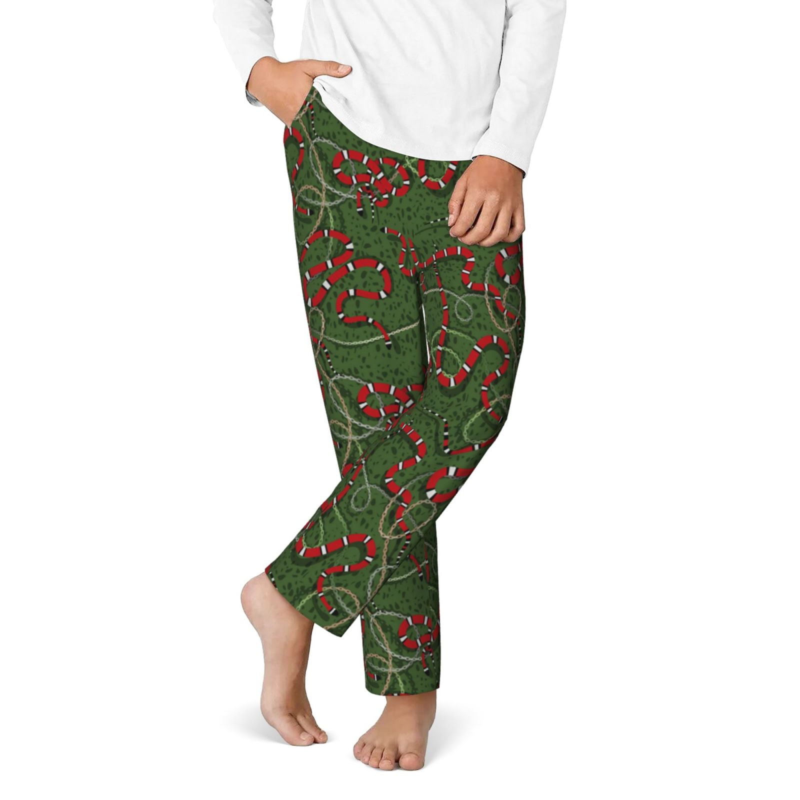 Rocae Red Snake for Teenagers' Pajama Pants,Girls lounge pants,Perfect ...
