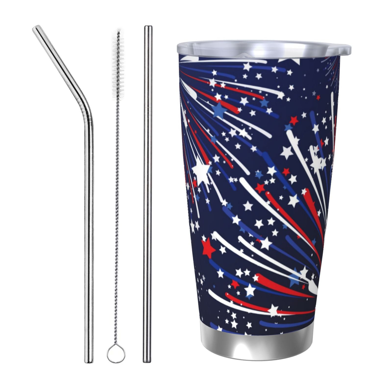 Rocae Red White Blue Fireworks 1 for 20 Ounces Stainless Steel Insulted ...
